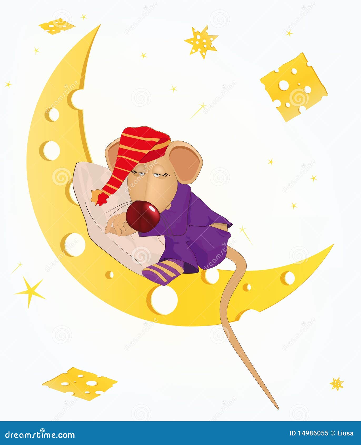 Sleeping mouse stock vector. Illustration of nature, eating - 14986055