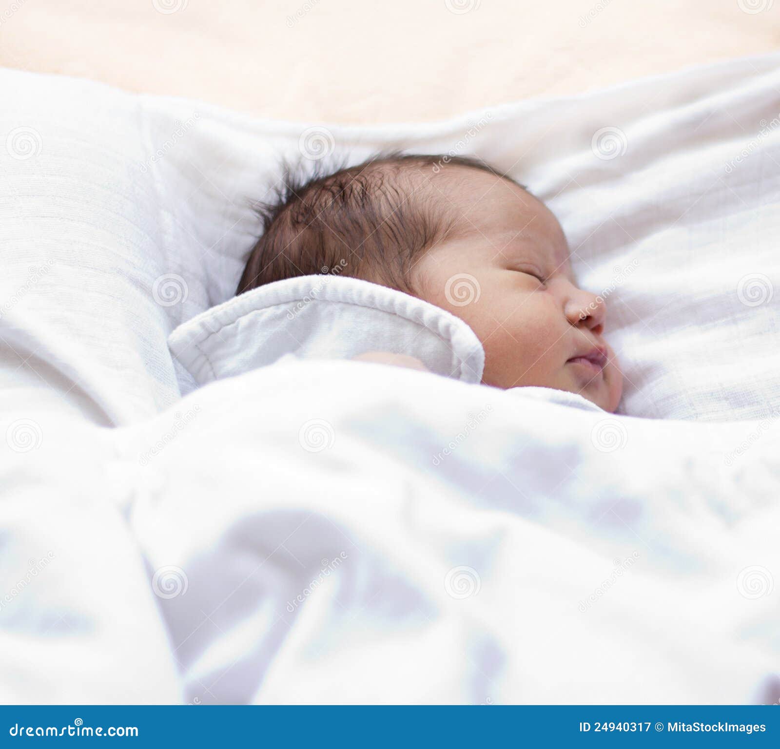 Sleeping newborn baby stock image. Image of sleeping - 24940317