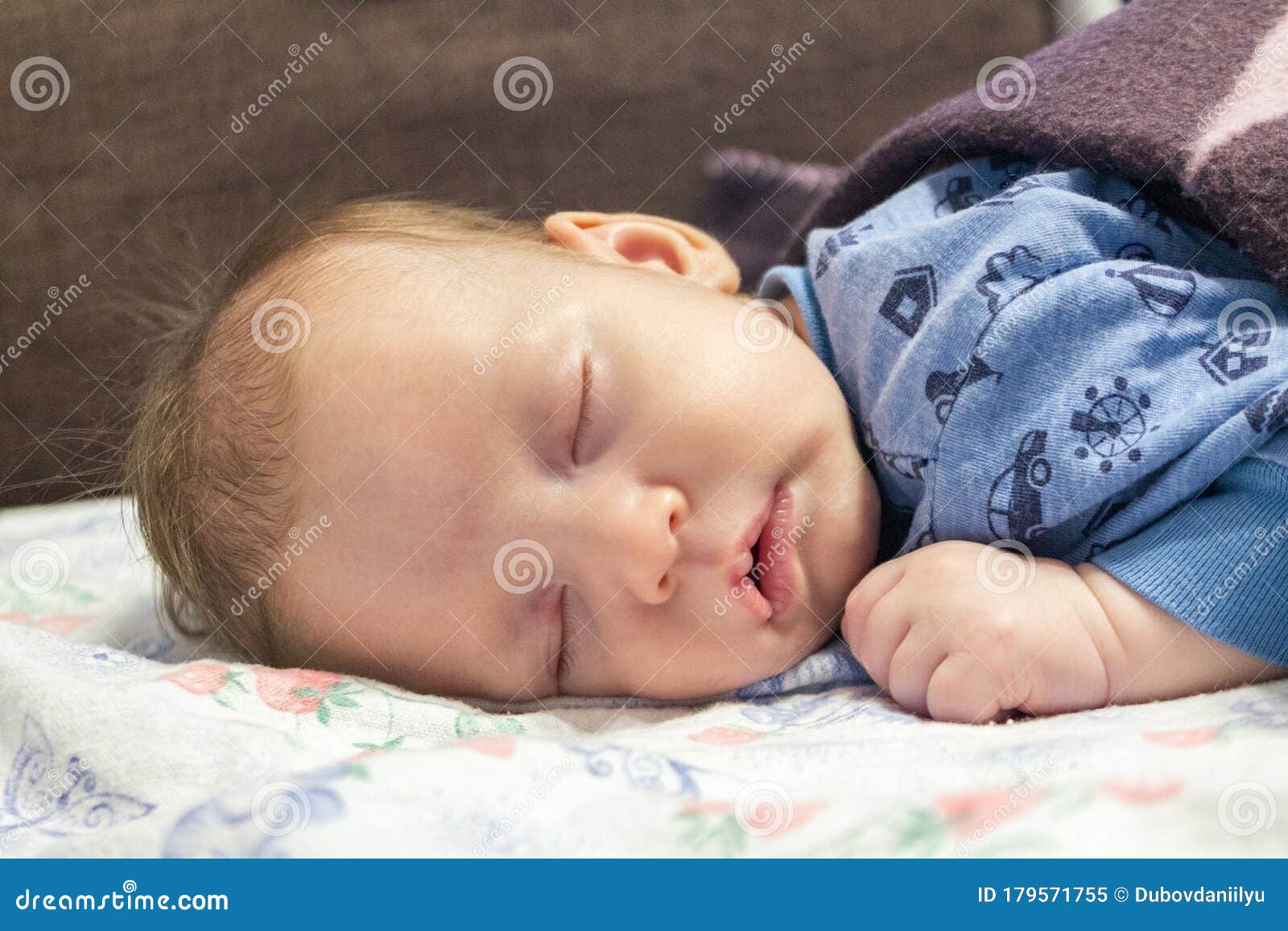 Sleeping newborn baby stock image. Image of peaceful - 179571755