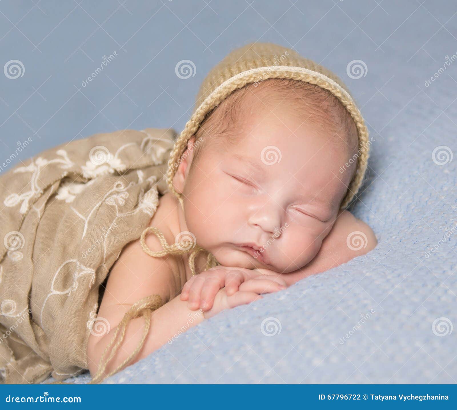 Sleeping Newborn Baby with Lovely Cheeks Stock Photo - Image of soft ...