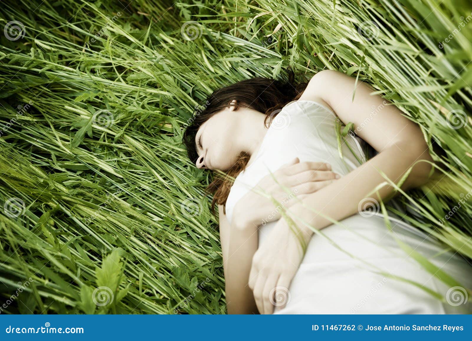 Sleeping over the grass stock photo. Image of caucasian - 11467262