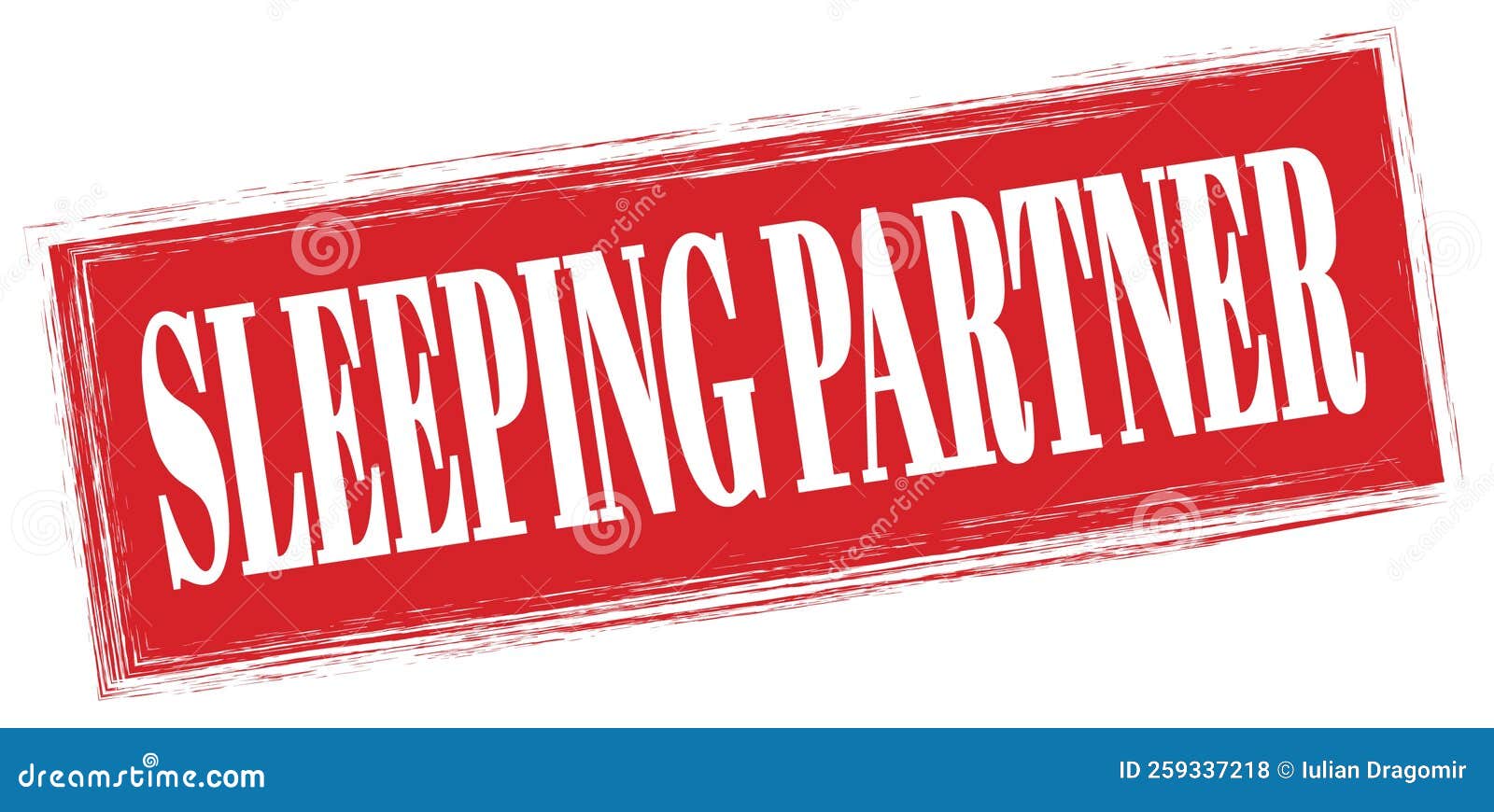 SLEEPING PARTNER Text Written on Red Stamp Sign Stock Illustration ...