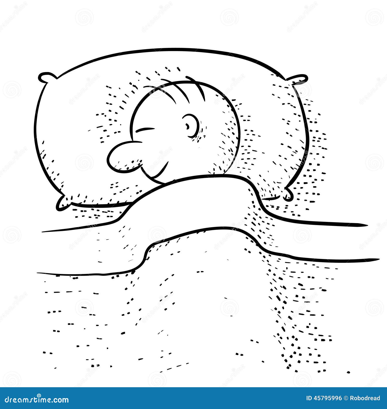 Sleeping person stock vector. Illustration of isolated - 45795996