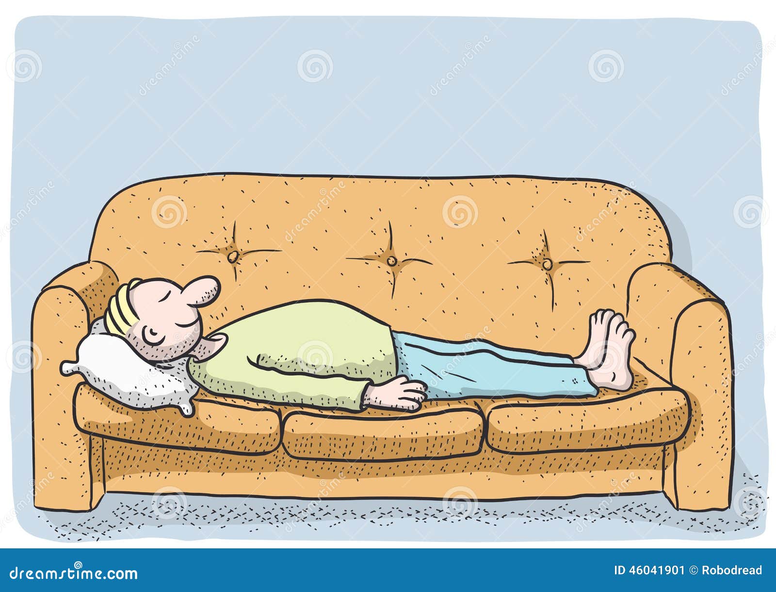 Sleeping person stock vector. Illustration of sleep, cartoons - 46041901