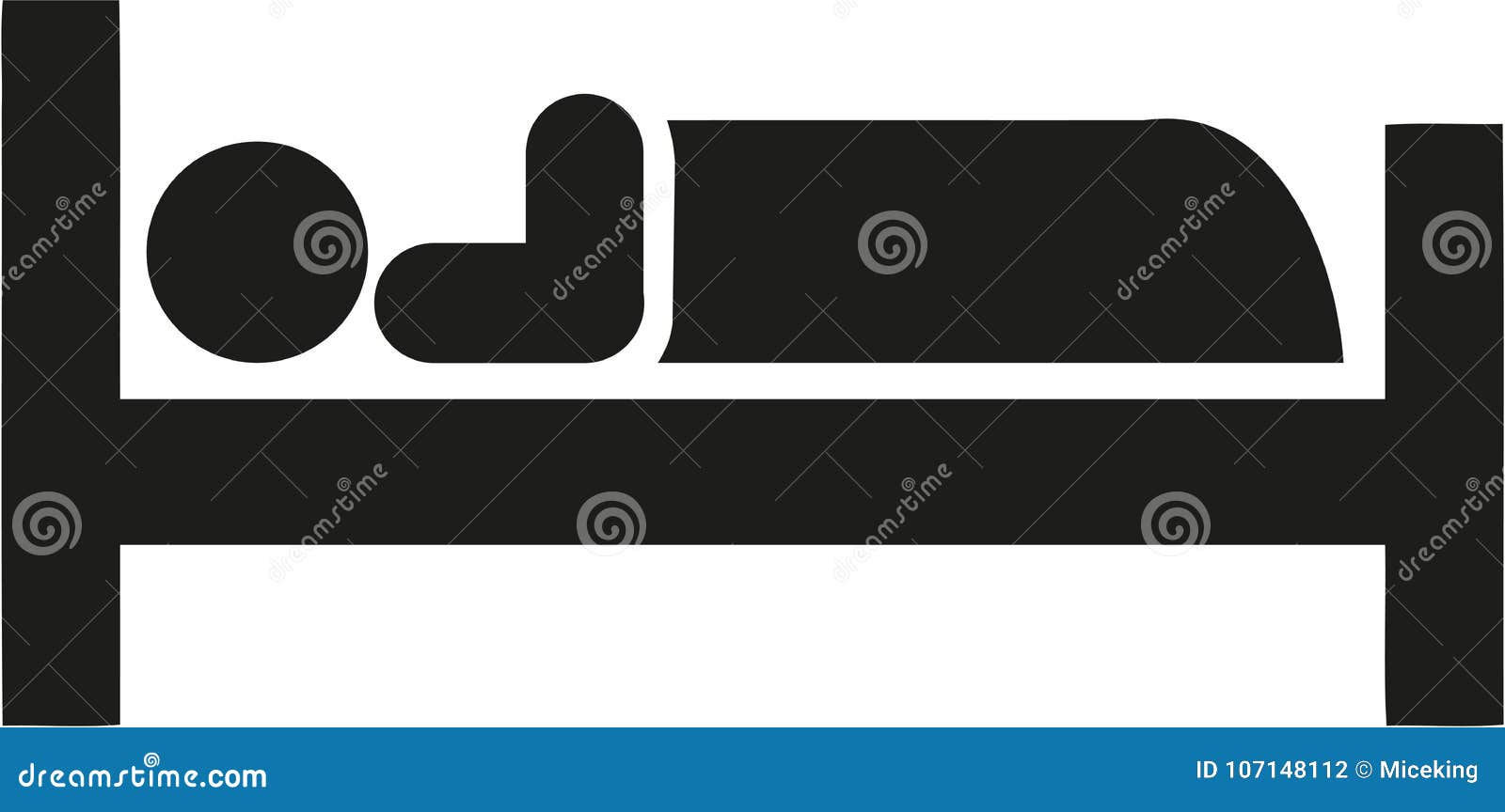 Sleeping pictogram vector stock vector. Illustration of relax - 107148112