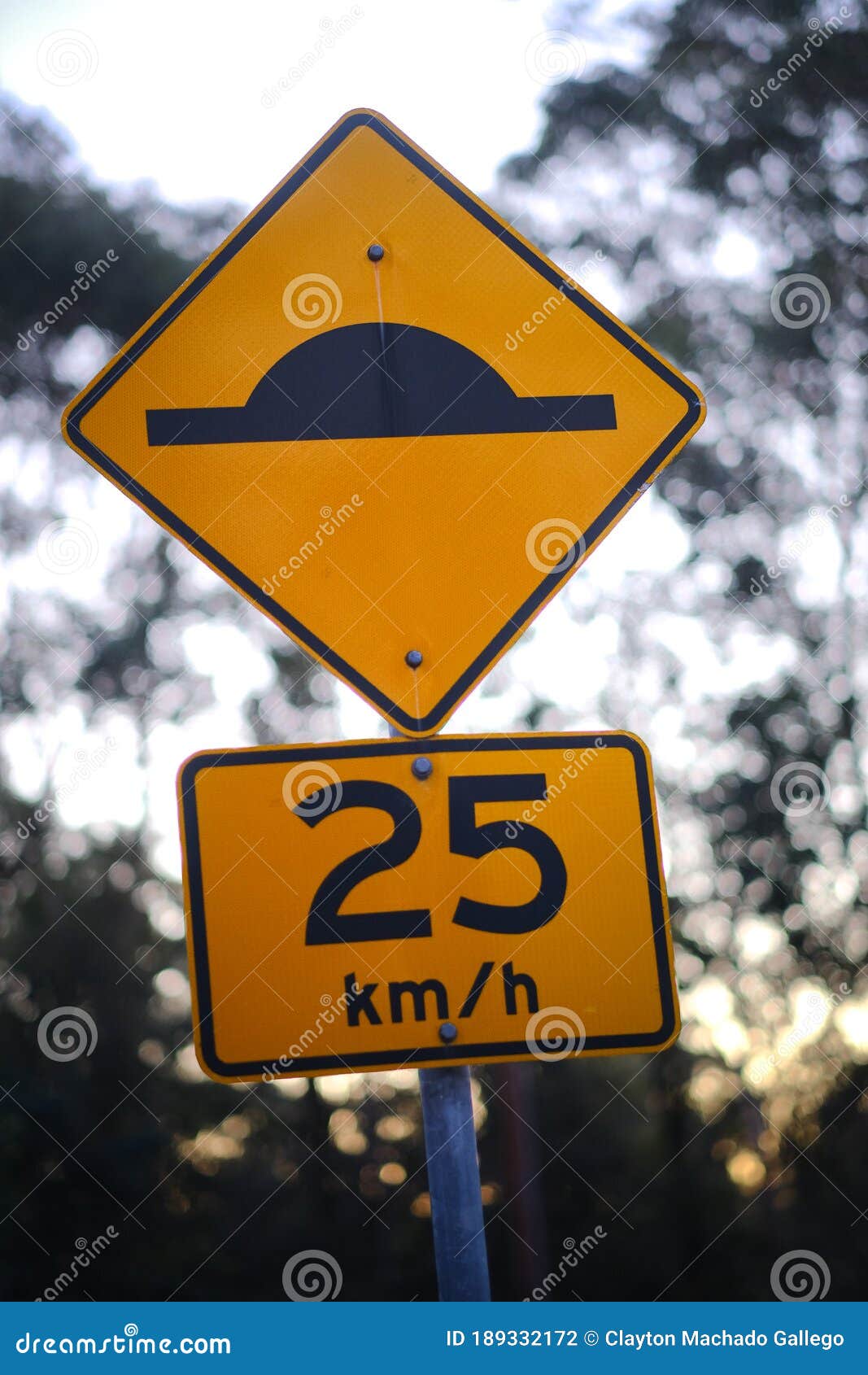 Sleeping policeman sign stock photo. Image of sign, signs - 189332172