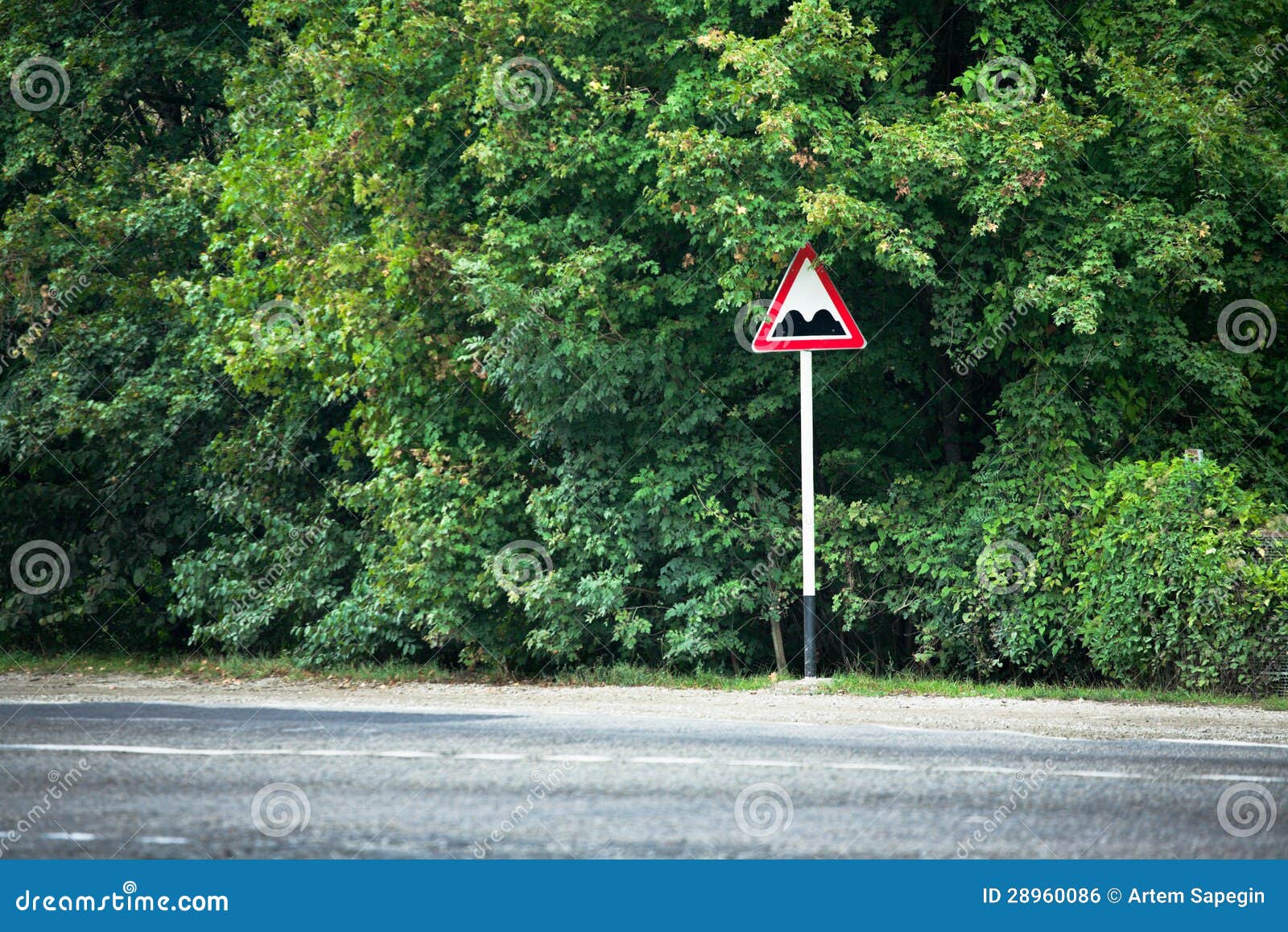 Sleeping Policeman Traffic Sign Stock Photo - Image of transportation ...