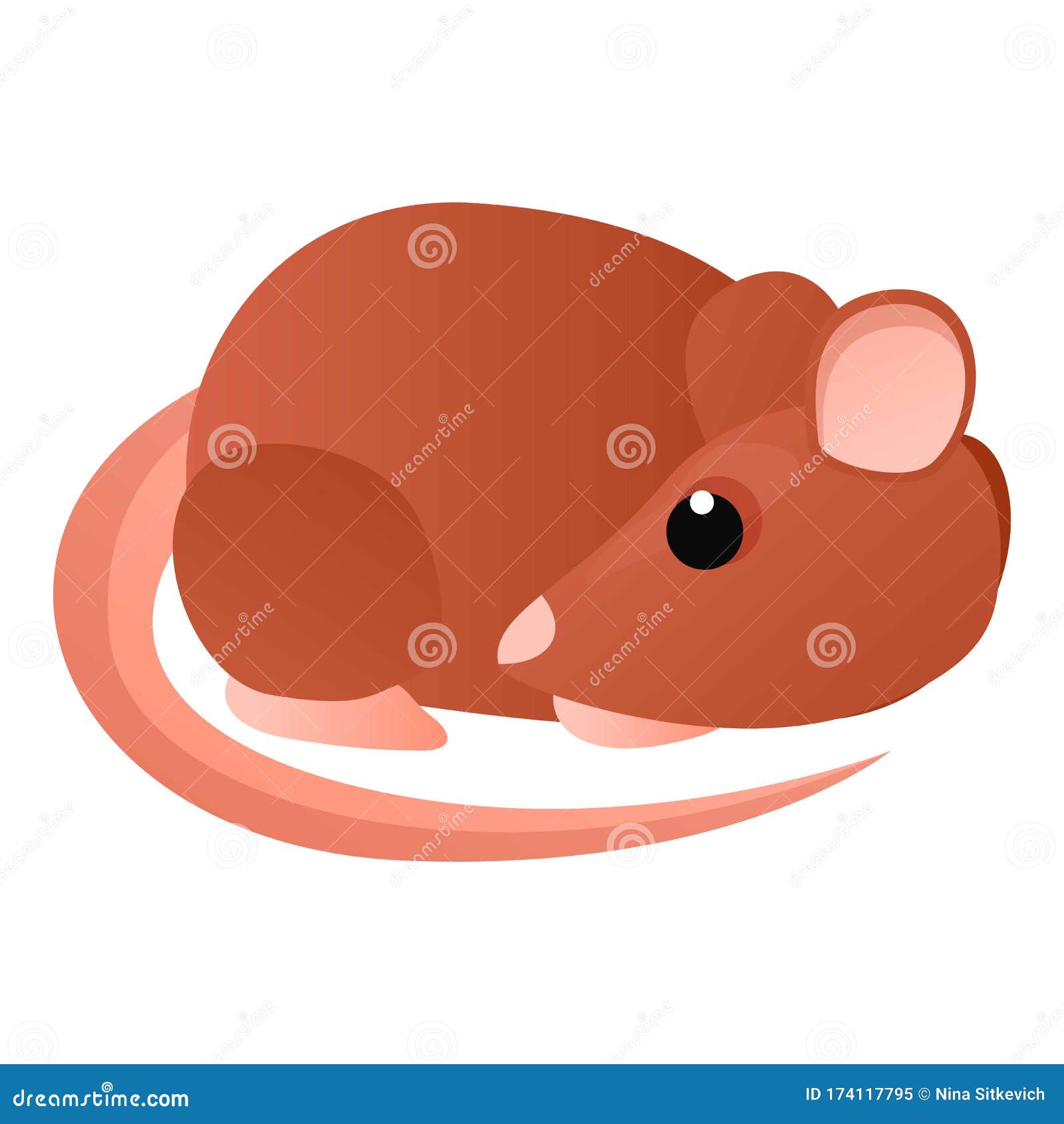 Sleeping Rat Icon, Cartoon Style Stock Vector - Illustration of funny ...