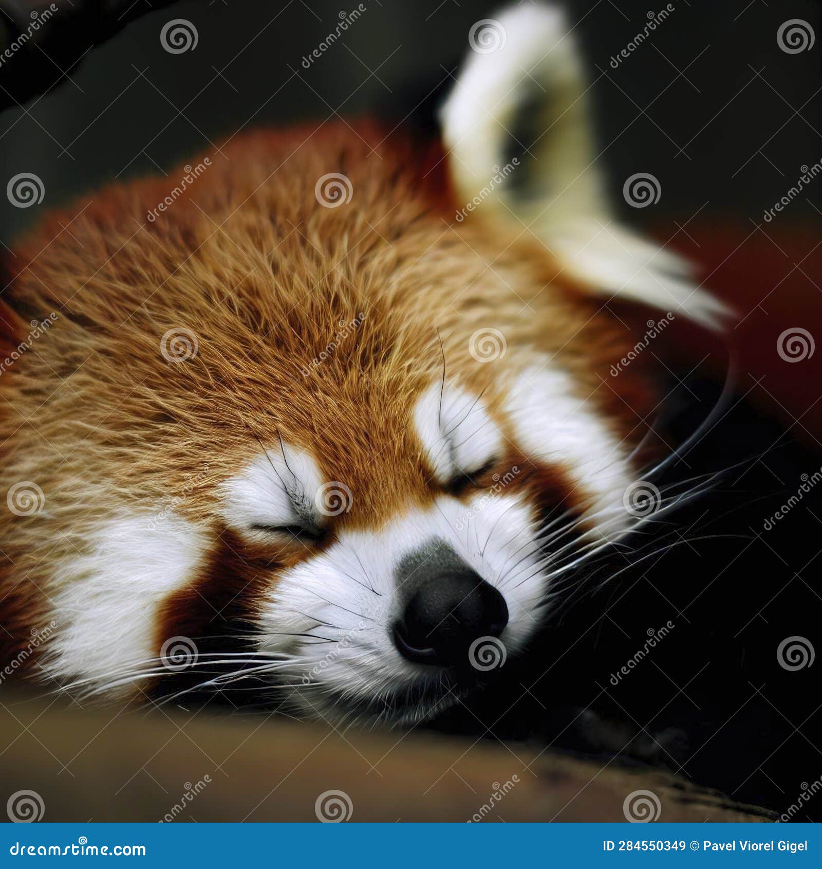 Sleeping Red Panda stock illustration. Illustration of asian - 284550349