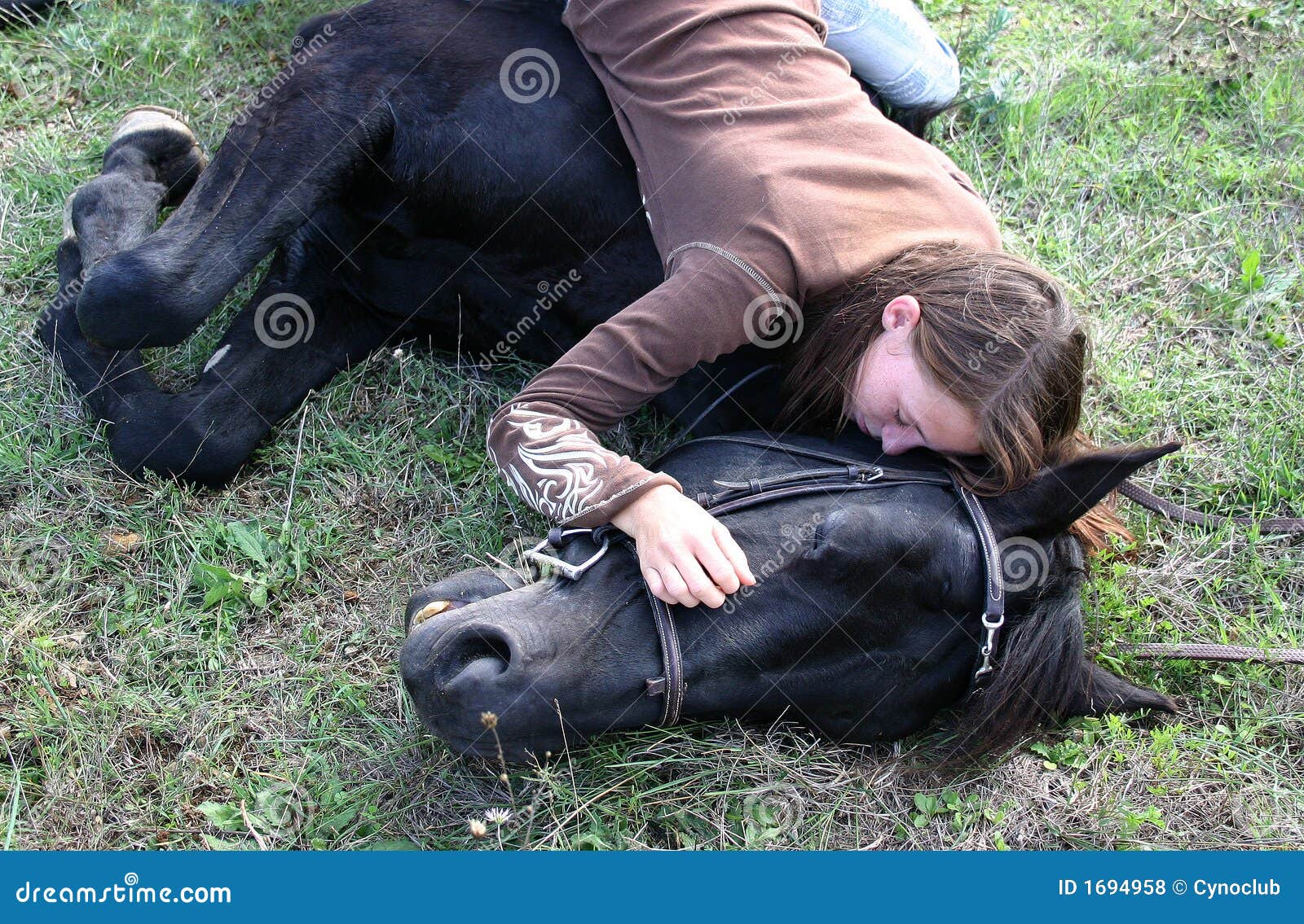 Sleeping Riding girl stock photo. Image of equine, person - 1694958
