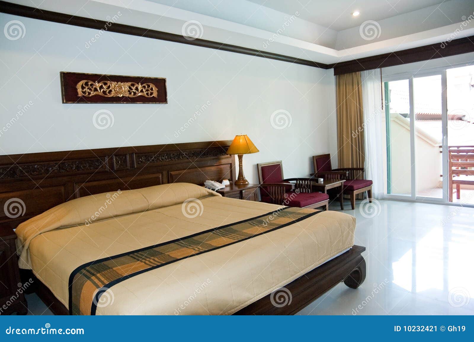 Sleeping room stock image. Image of motel, indoors, pillow - 10232421
