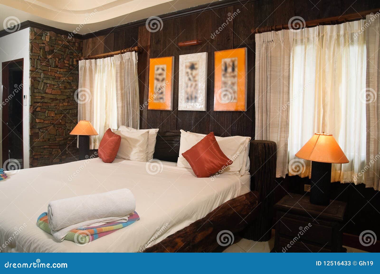Sleeping room stock image. Image of residential, indoors - 12516433
