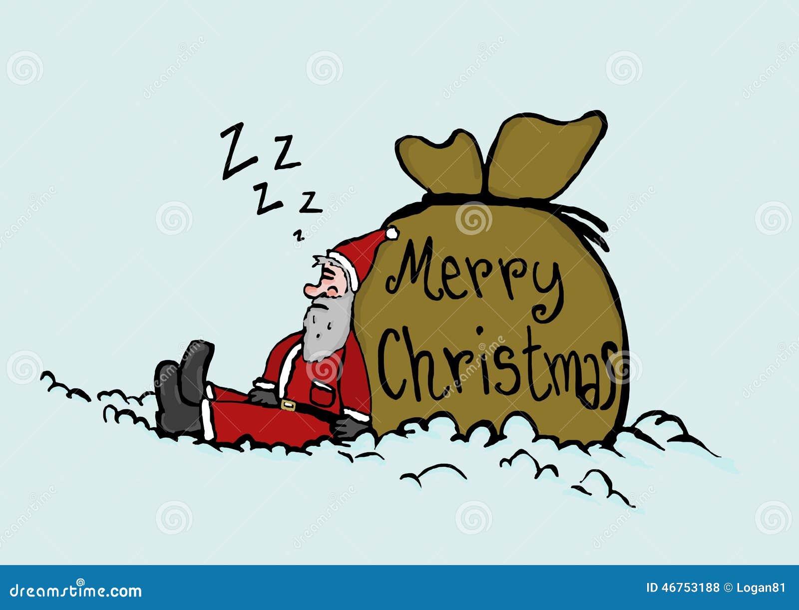 Sleeping Santa Claus Stock Image | CartoonDealer.com #7231981