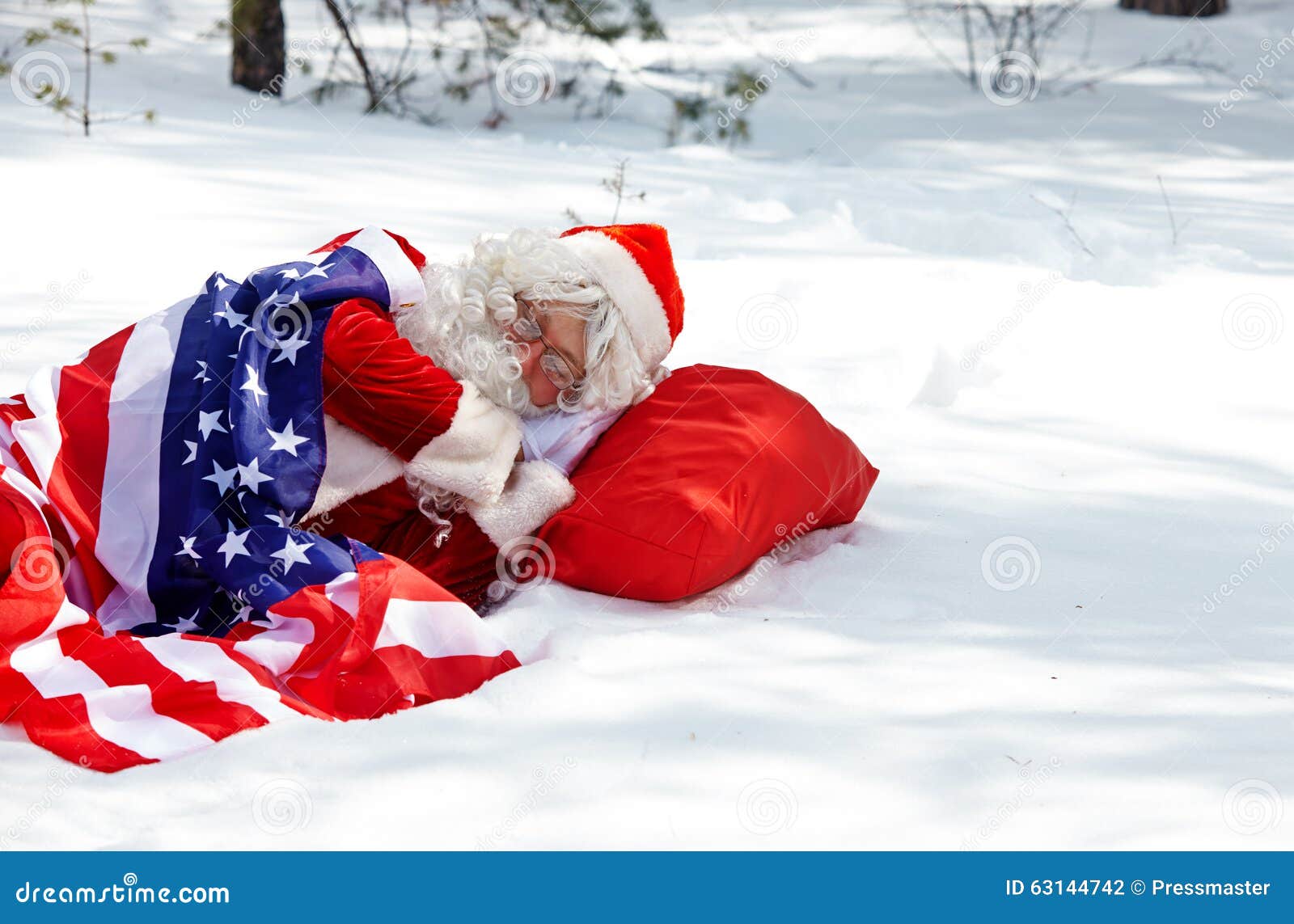 Sleeping Santa stock photo. Image of winter, xmas, tradition - 63144742