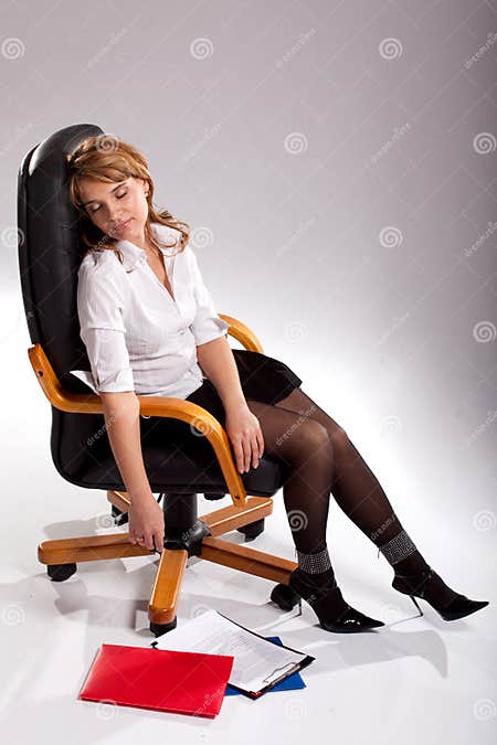 Sleeping Secretary stock photo. Image of long, asleep - 13167792