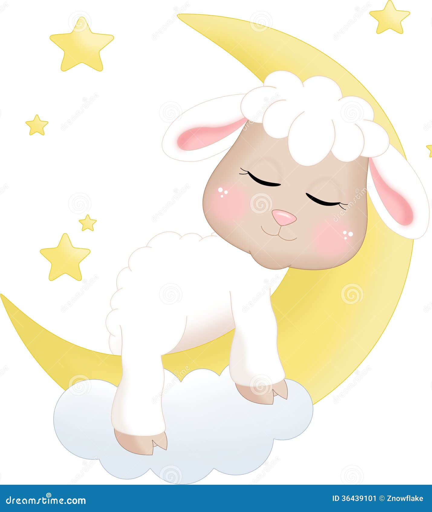 Sleeping Sheep Clipart
