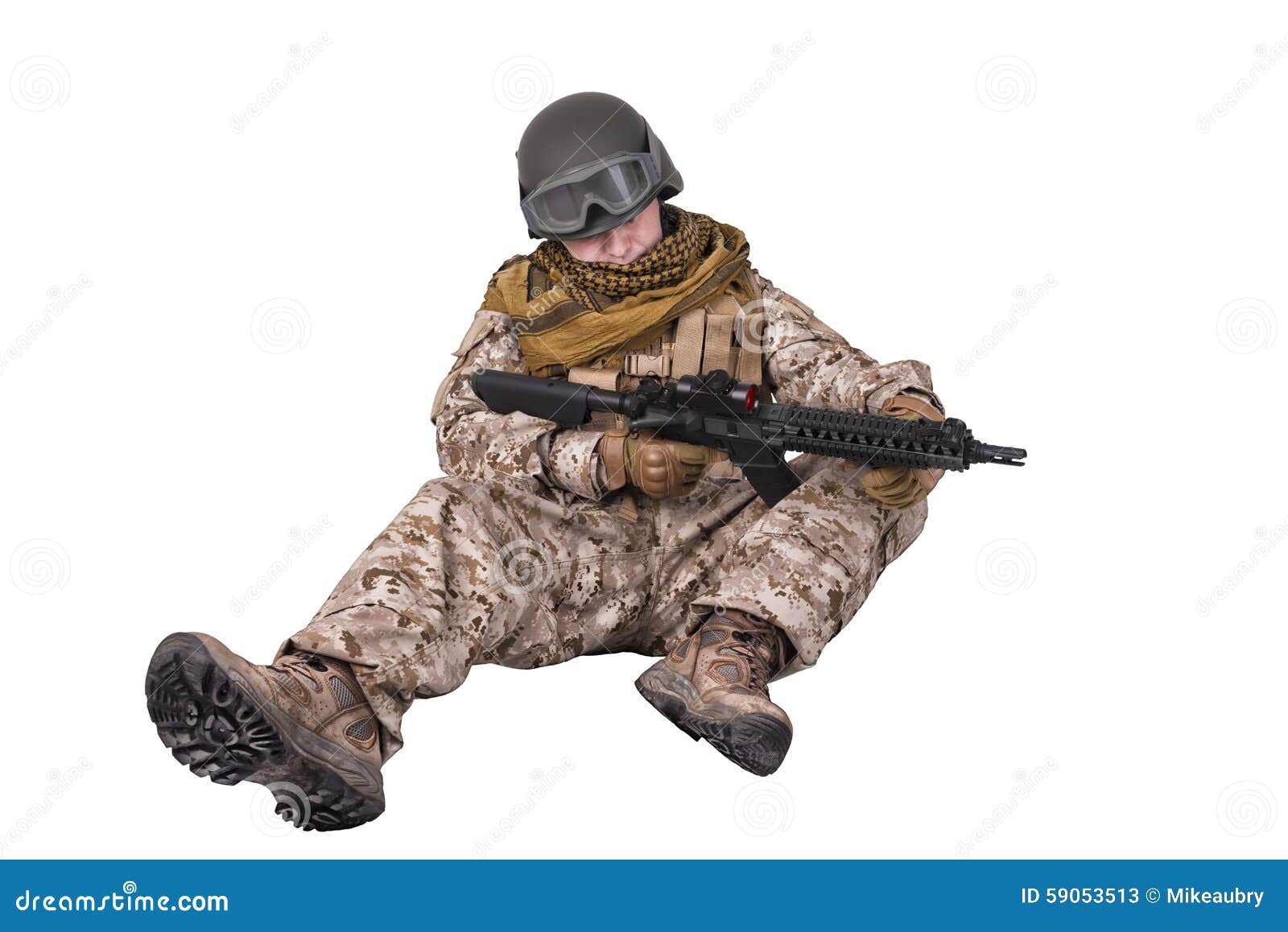 Sleeping soldier stock image. Image of vest, shot, weapon - 59053513