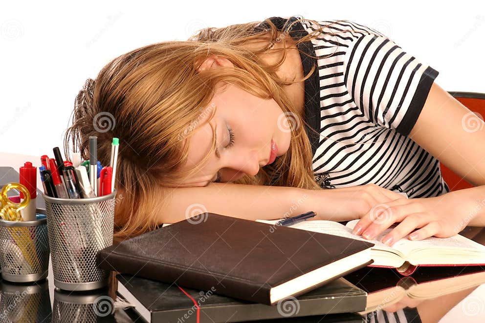 Sleeping student stock photo. Image of classroom, beautiful - 1285496