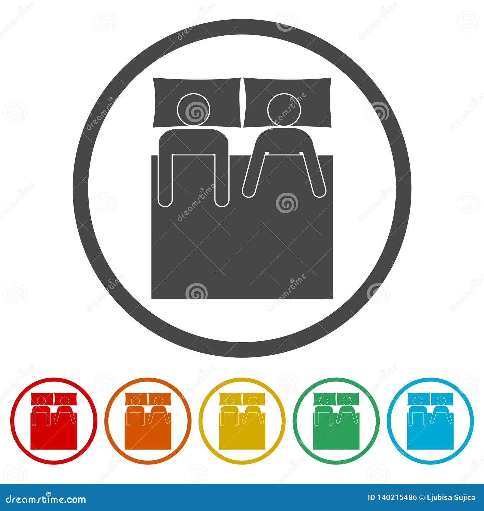 Sleeping symbol set stock vector. Illustration of pictograph - 140215486