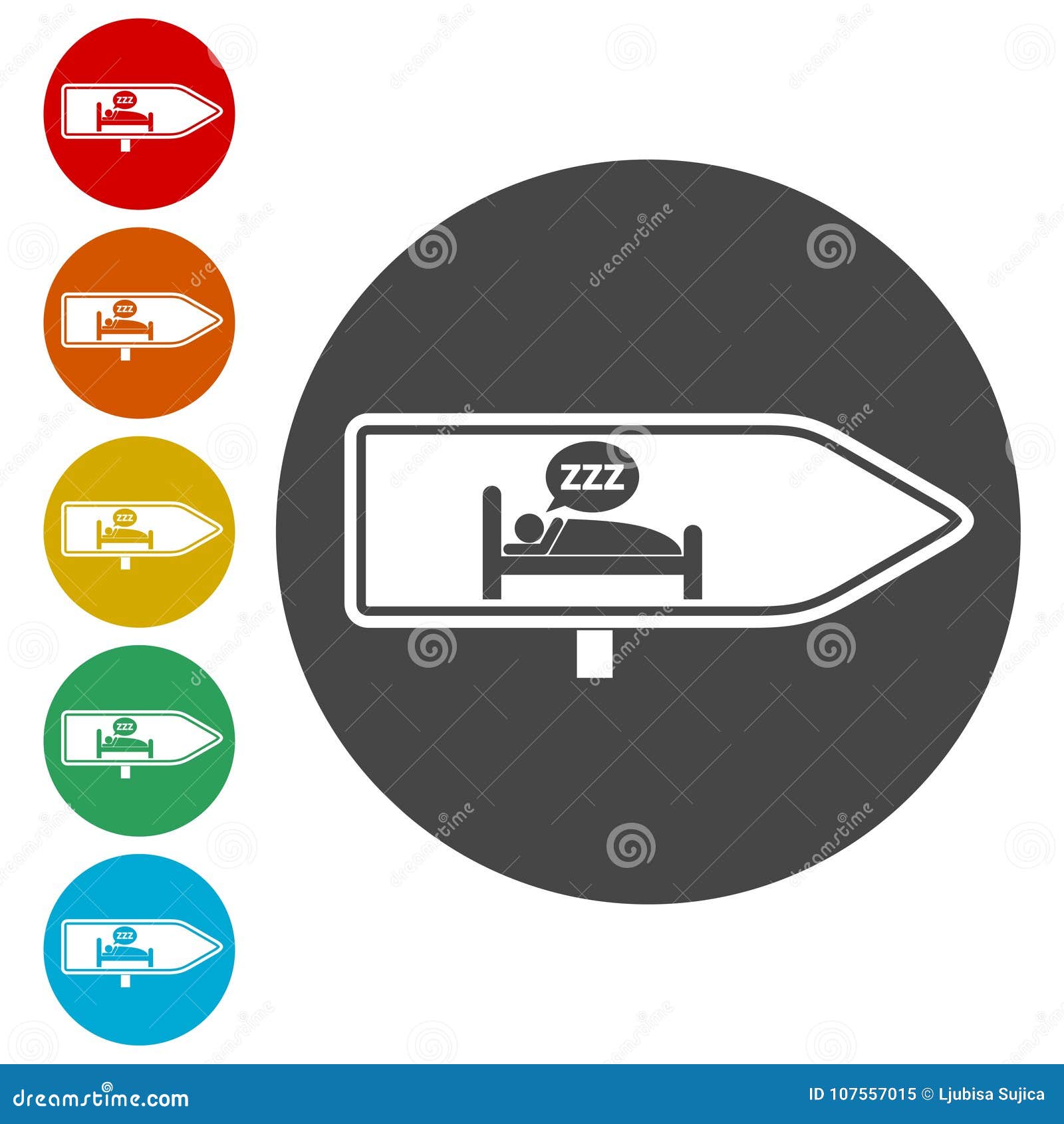 Sleeping Symbol, Sleeping Sign Stock Vector - Illustration of icon ...