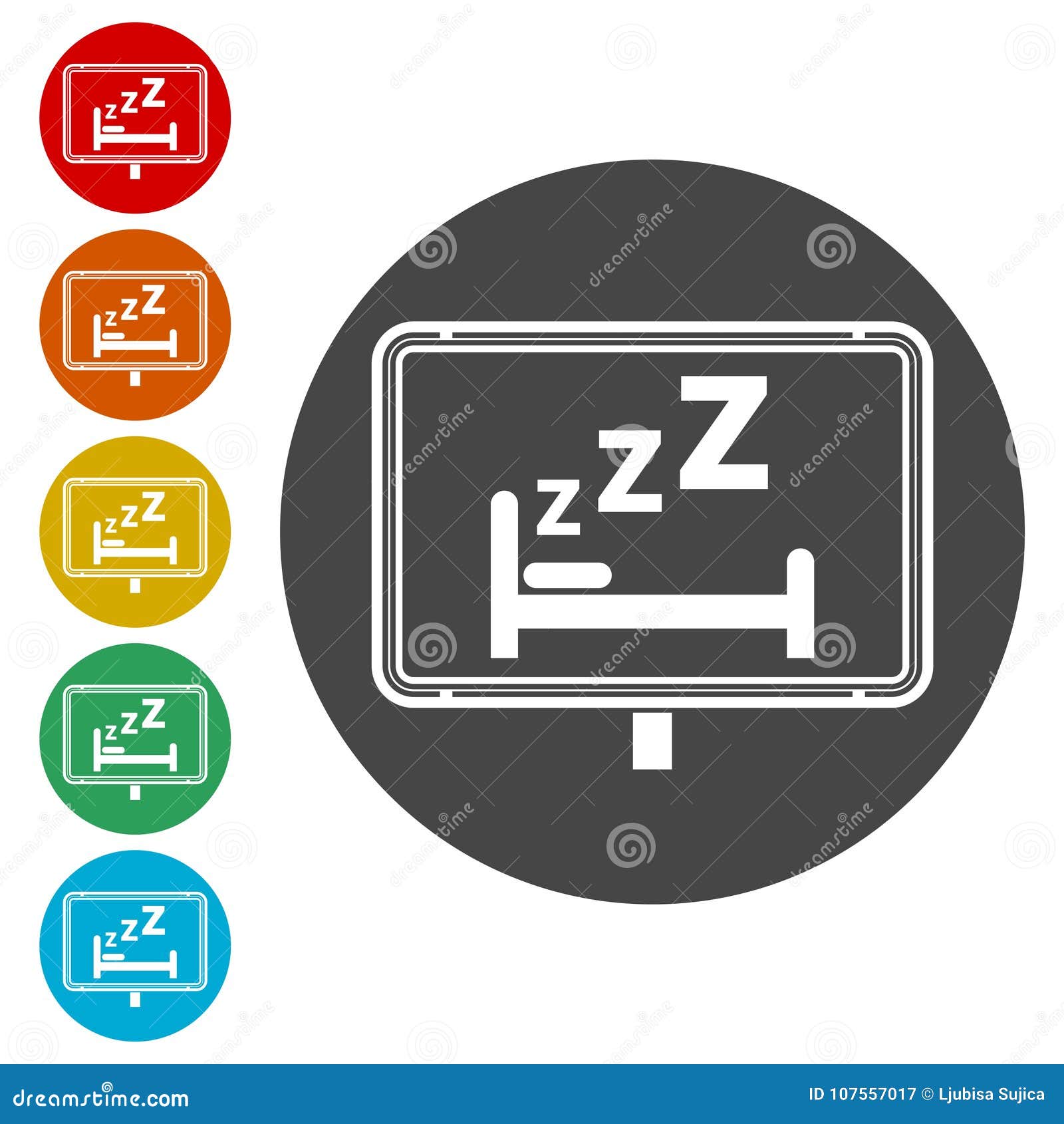 Sleeping Symbol, Sleeping Sign Stock Vector - Illustration of hospital ...