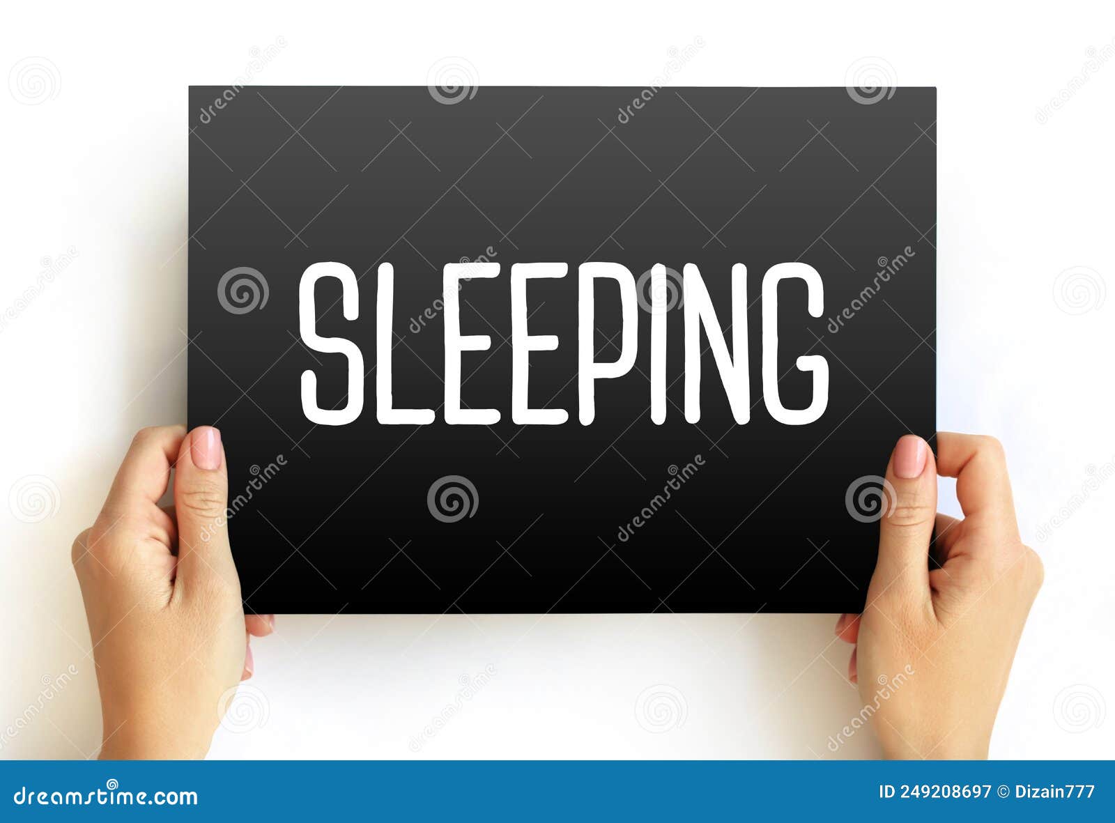 Sleeping Text Quote on Card, Concept Background Stock Image - Image of ...