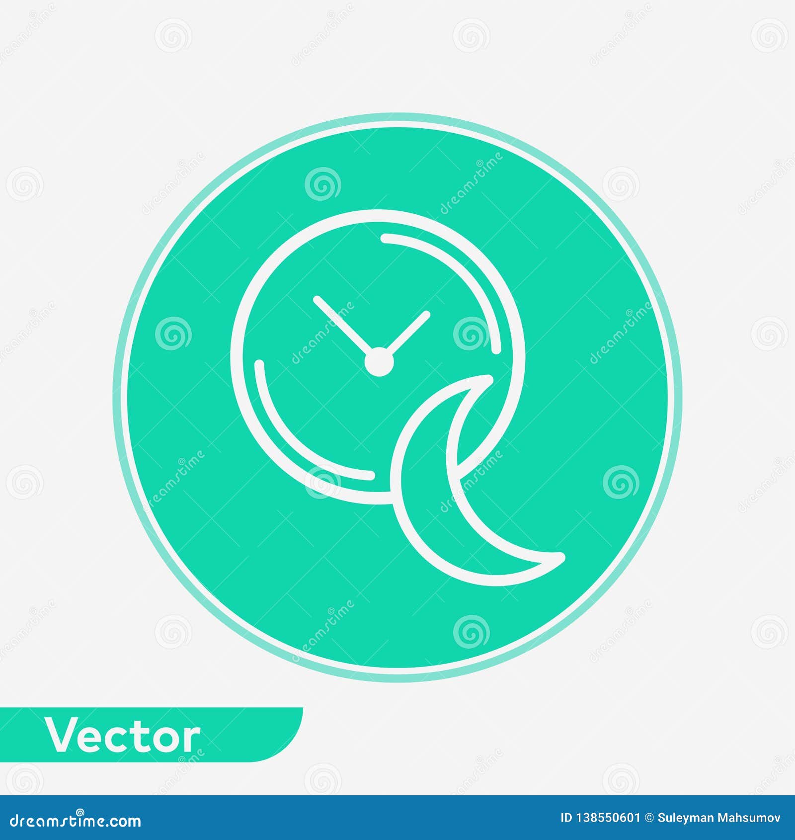 Sleeping Time Vector Icon Sign Symbol Stock Vector - Illustration of ...