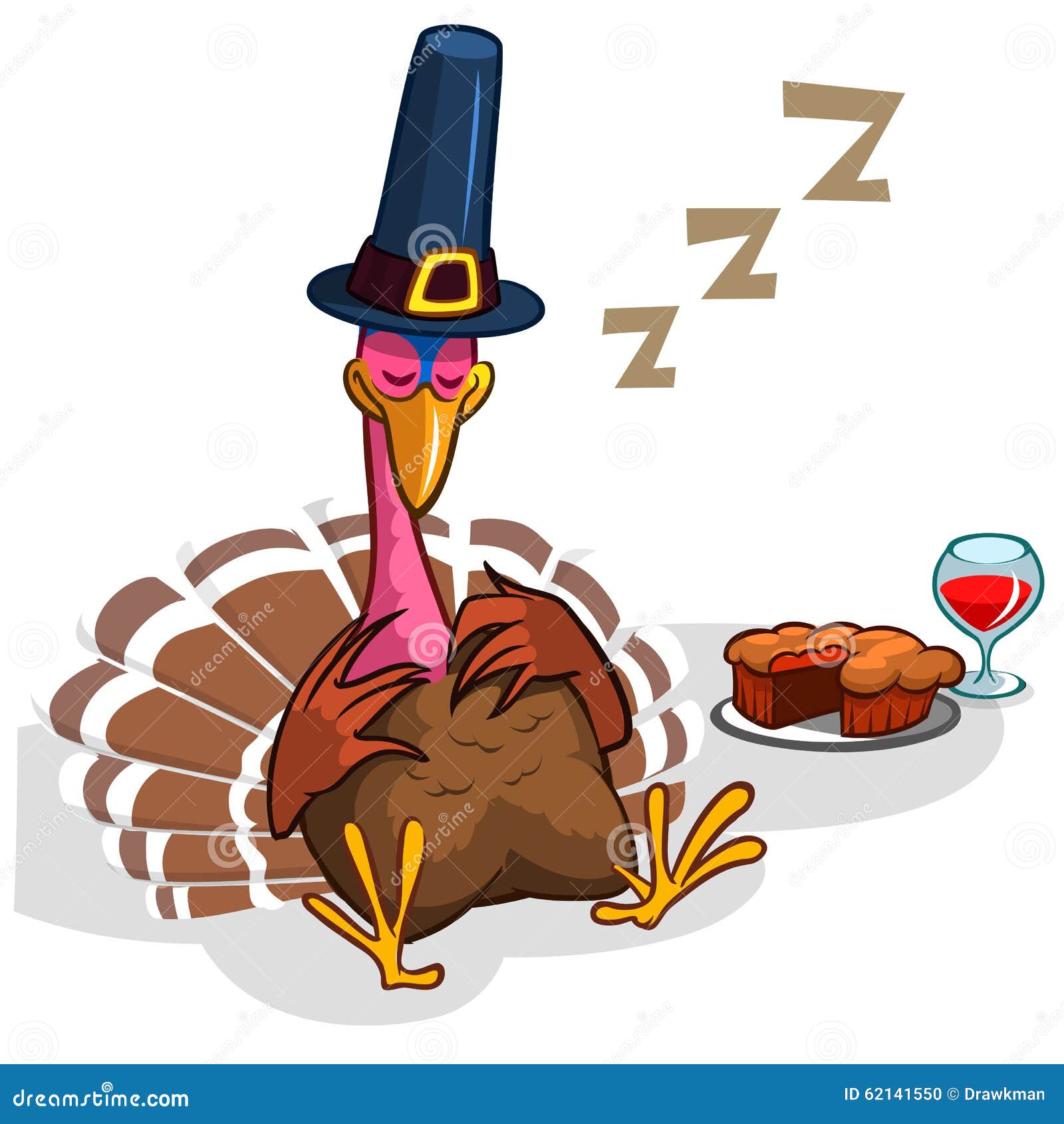 Sleeping_turkey stock de ilustración. Ilustración de después - 62141550