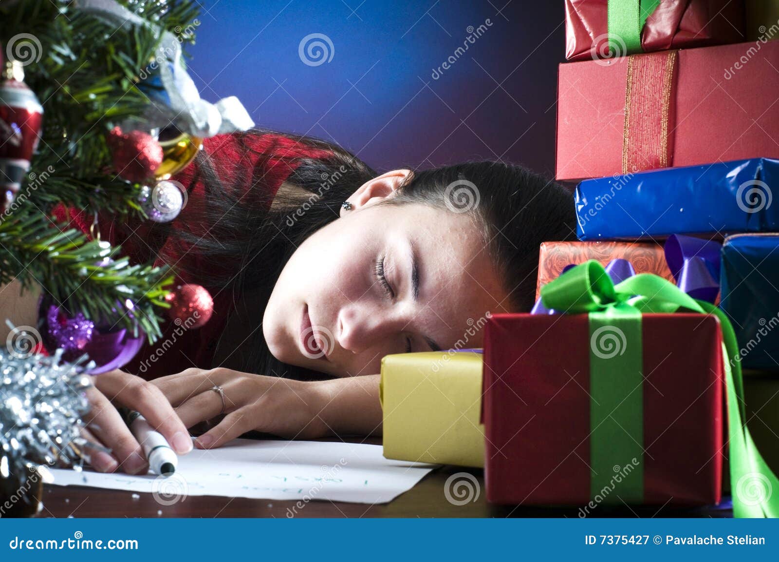 Sleeping under the tree stock image. Image of sleep, female - 7375427