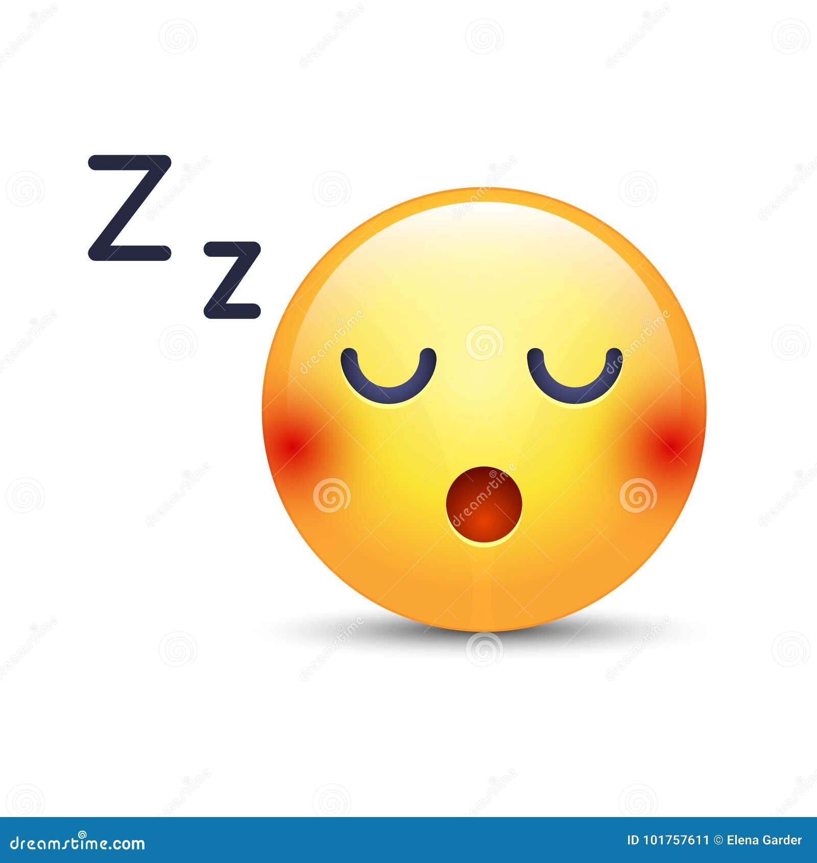 Sleeping Vector Face. Sleeping Emoticon Mood with Compressed Teeth ...