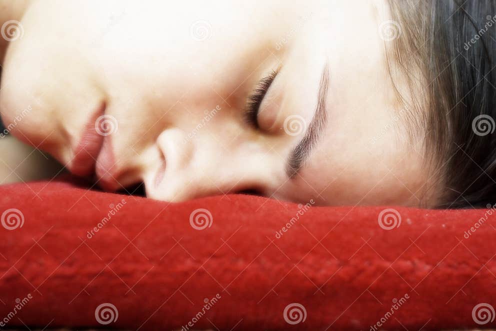Sleeping woman face down stock image. Image of calm, sleep - 948243