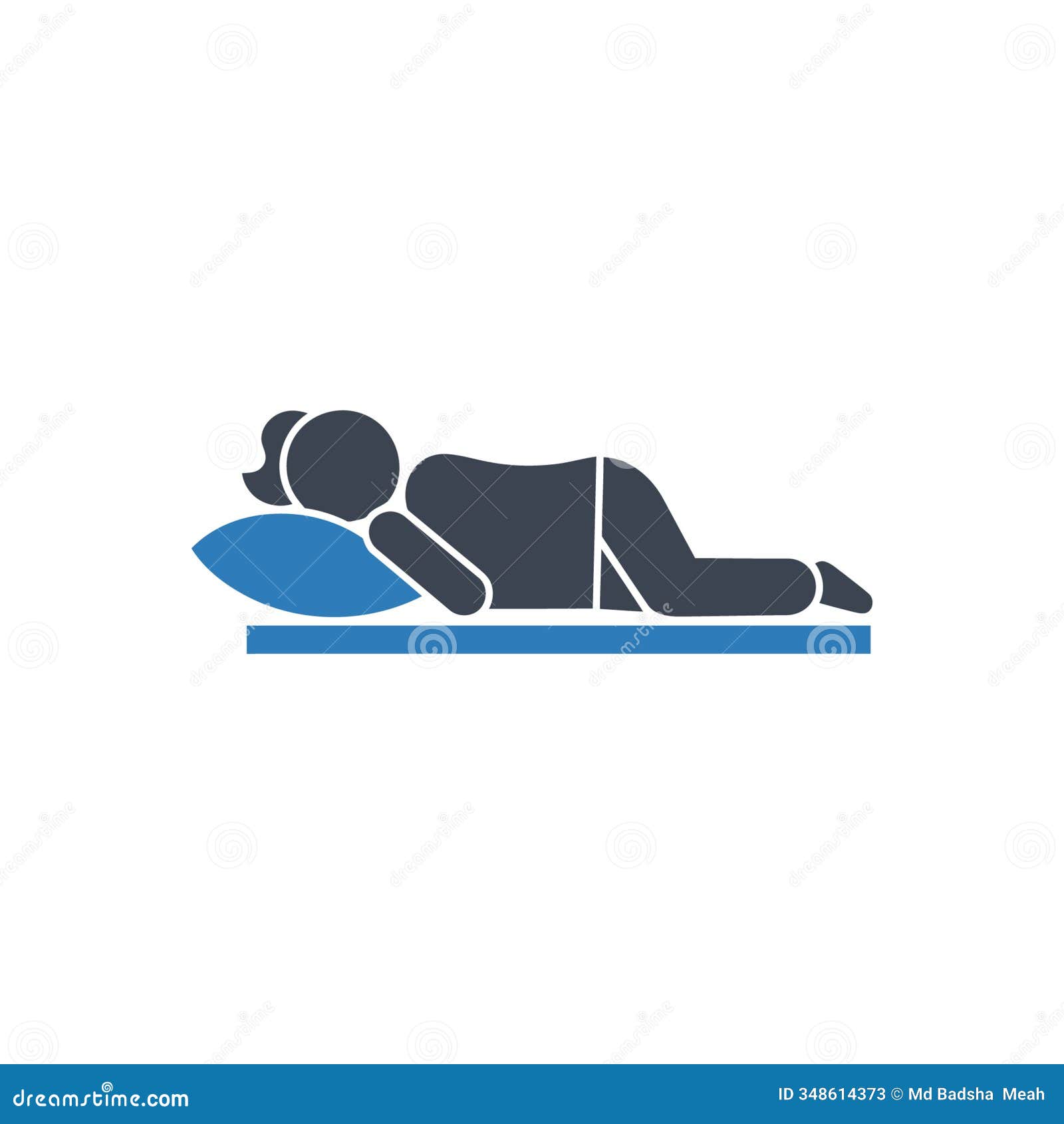 Sleeping Woman icon stock illustration. Illustration of icon - 348614373