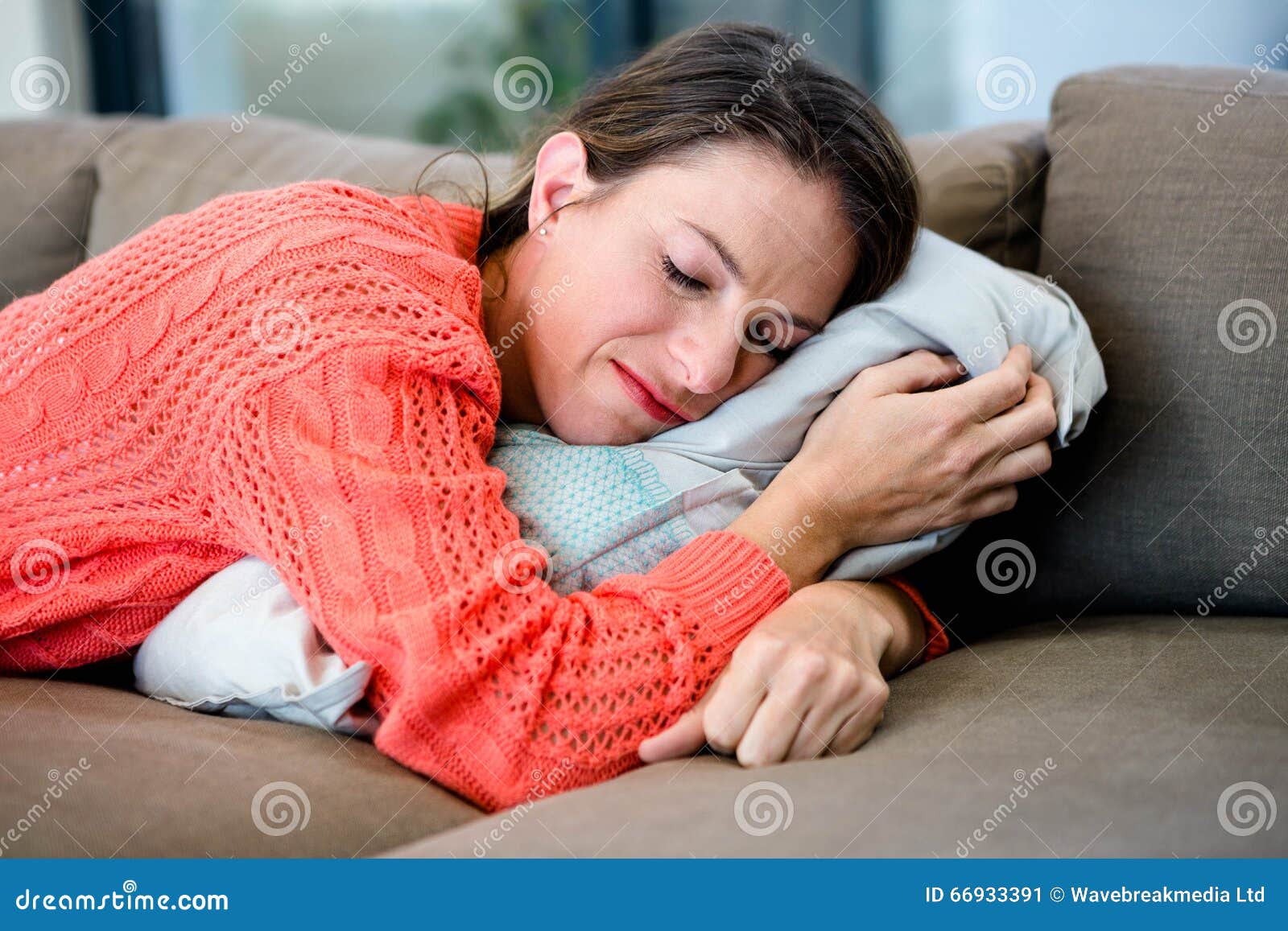 Sleeping Woman Taking a Nap Stock Image - Image of room, sofa: 66933391