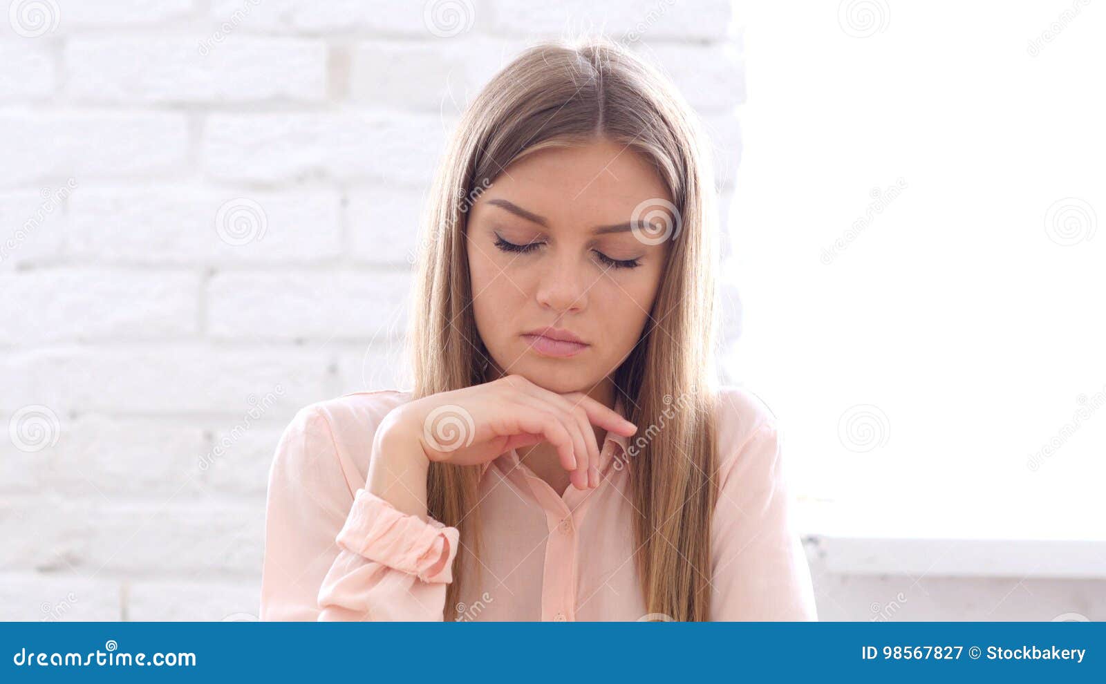 Sleeping Woman, while at Work in Office Stock Image - Image of 2029 ...