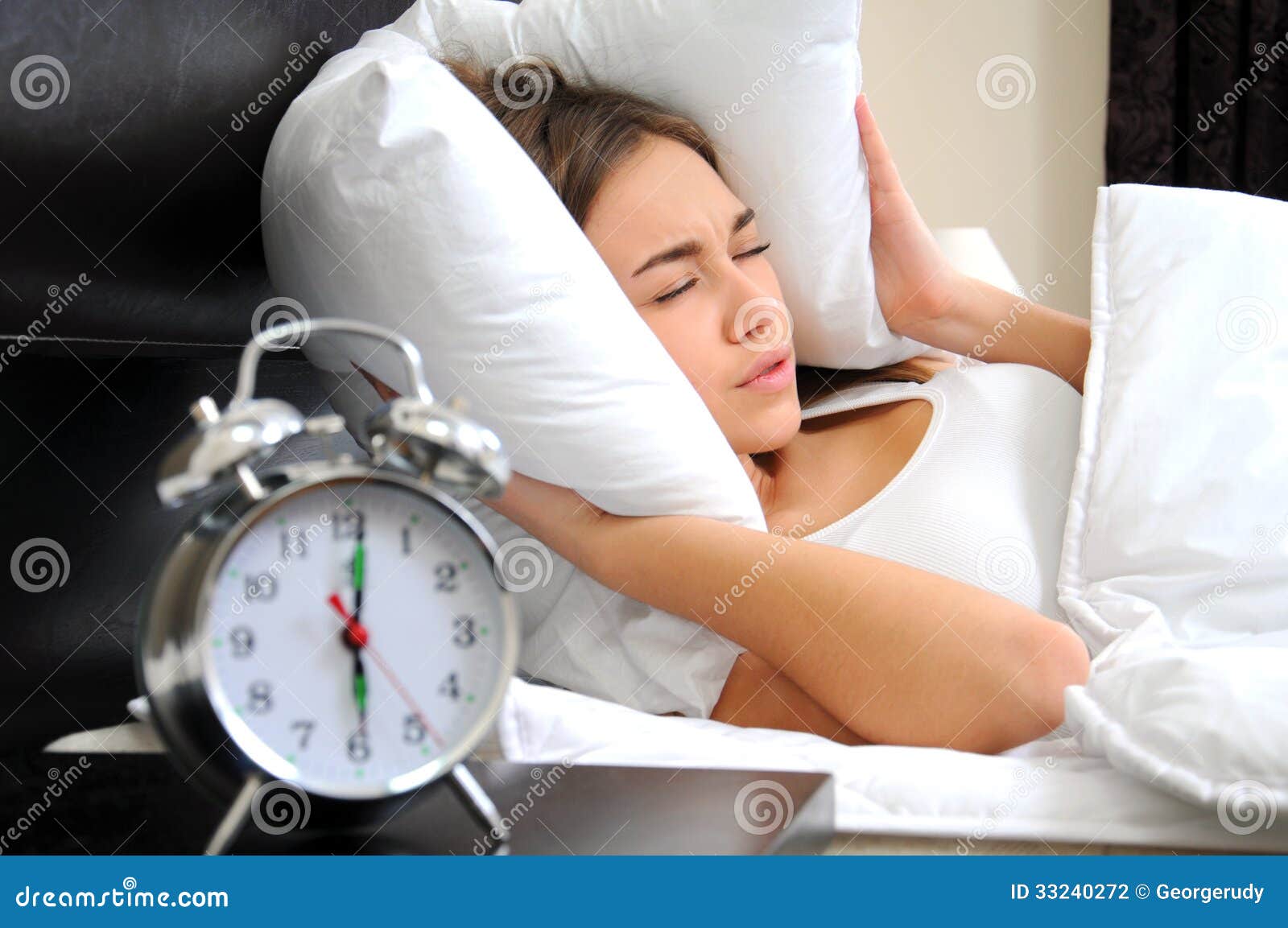 Sleeping stock photo. Image of alarm, caucasian, bright - 33240272