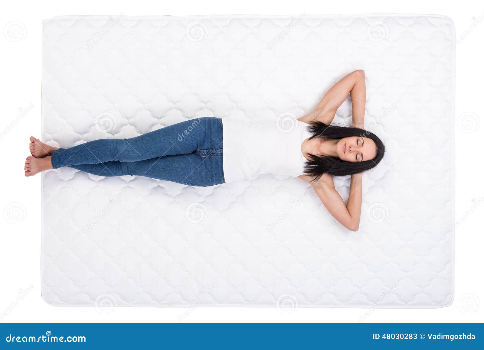 Sleeping stock image. Image of dream, lady, mattress - 48030283