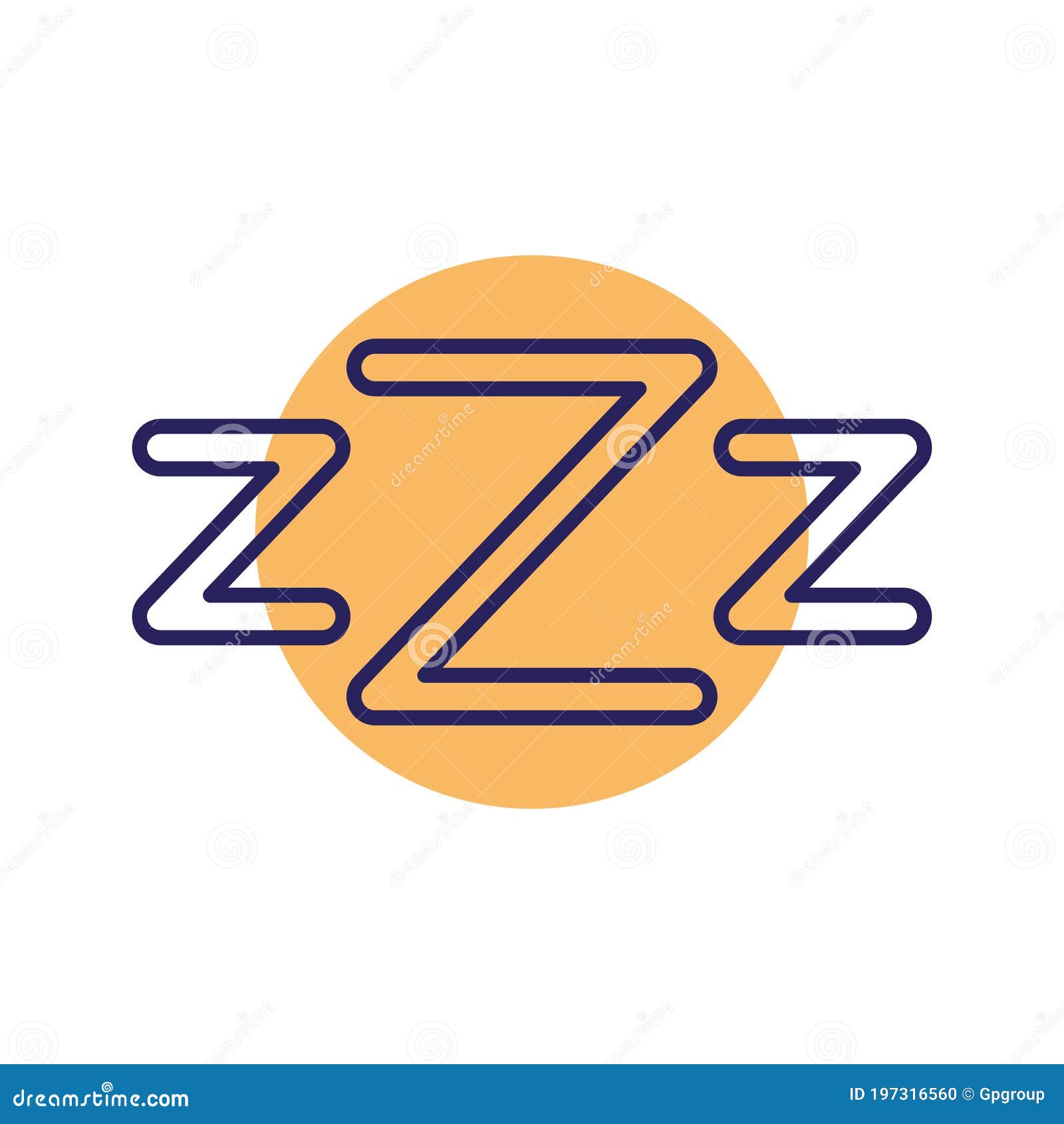 Sleeping Zzz Letters Line Style Icon Vector Design Stock Vector ...