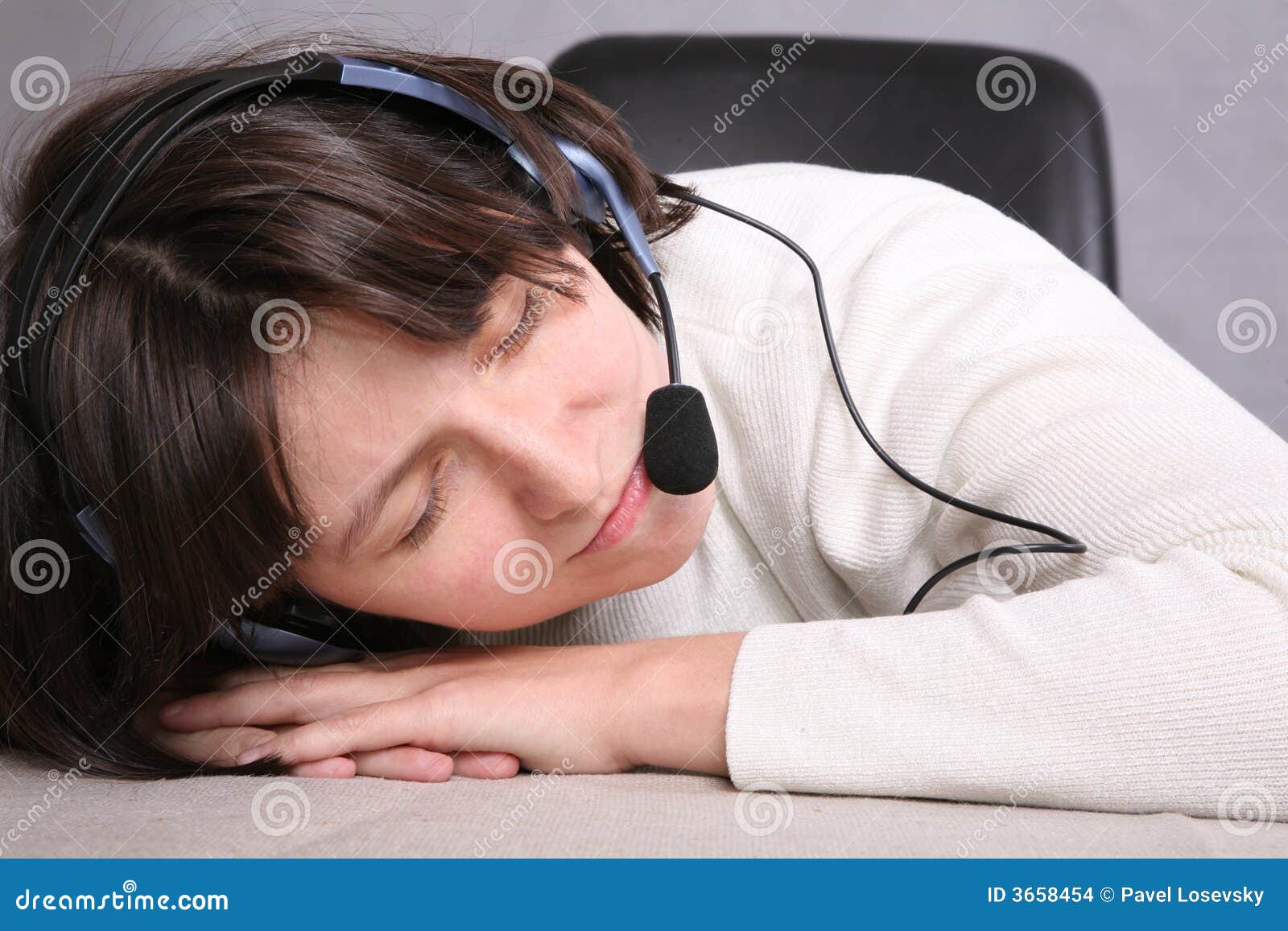 Sleepingg Call Service Agent Stock Photo - Image of attitude, good: 3658454