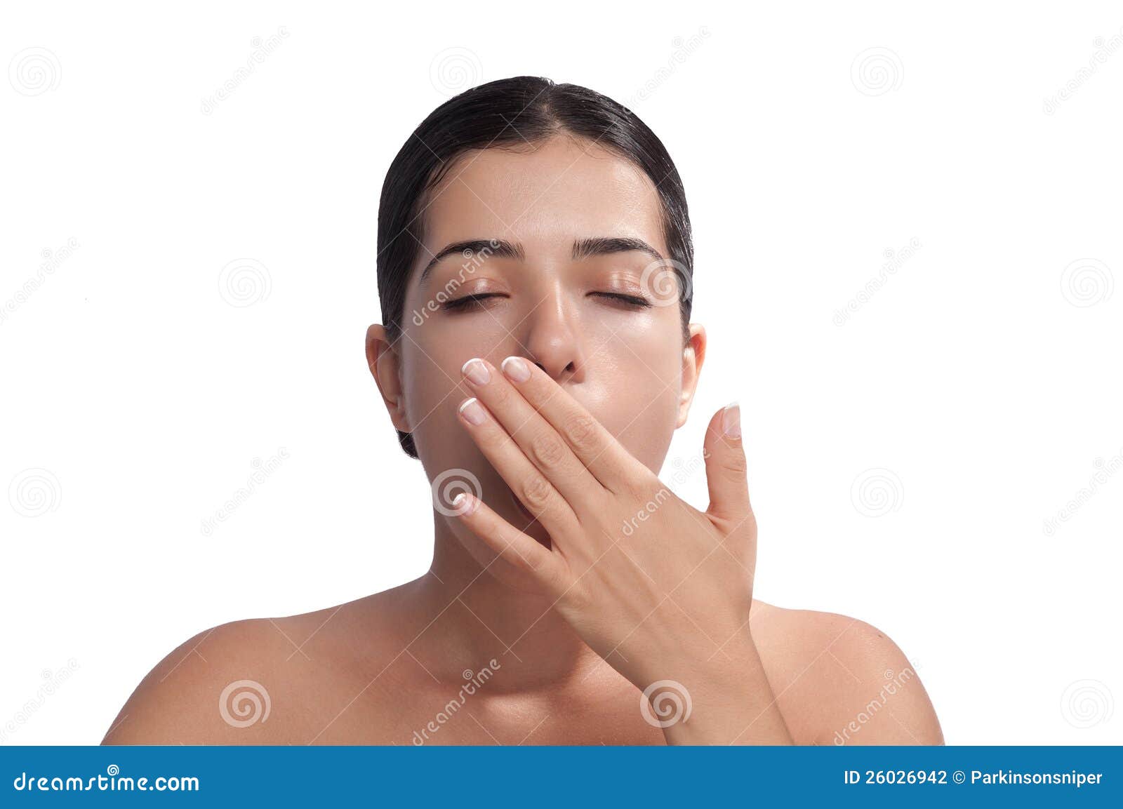 Tired Yawning Girl stock photo. Image of mouth, tired - 26026942