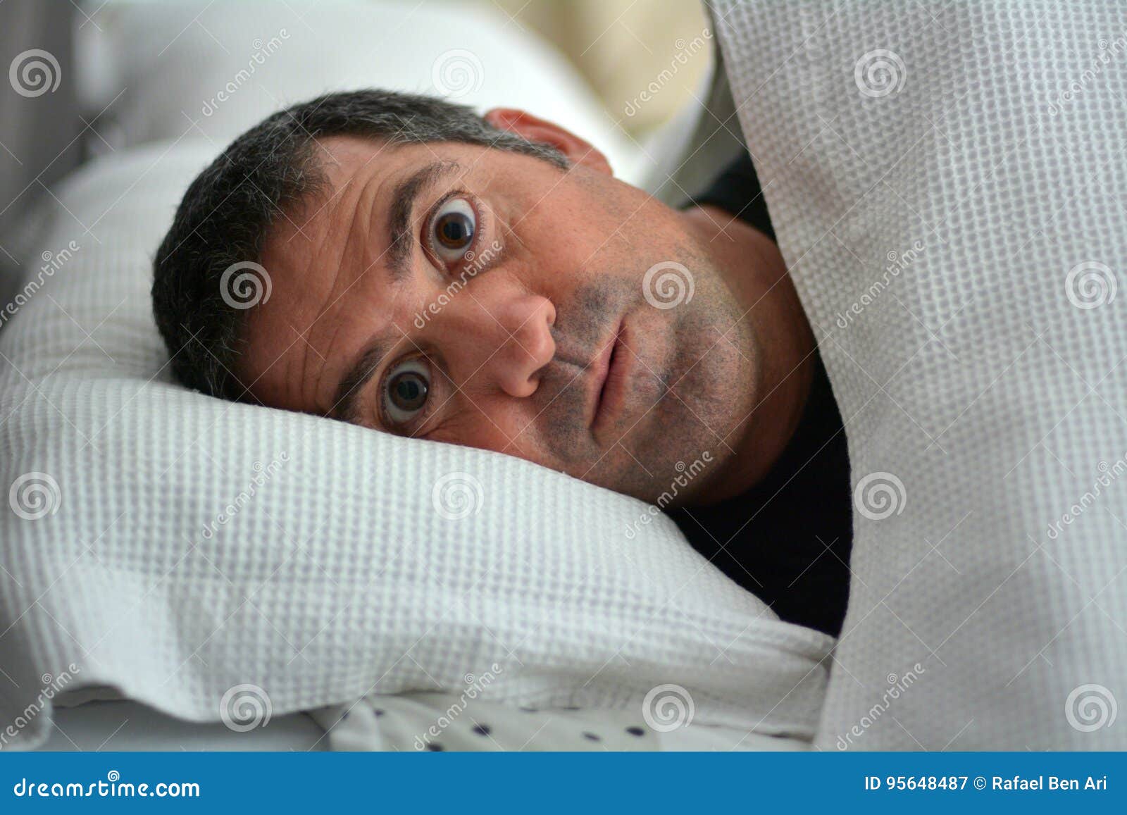 Sleeplessness man stock image. Image of emotional, looking - 95648487