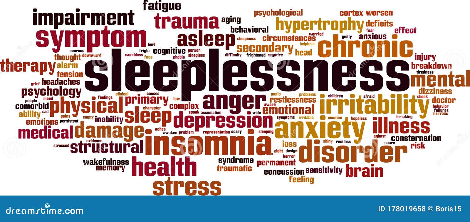 Sleeplessness word cloud stock vector. Illustration of circumstances ...