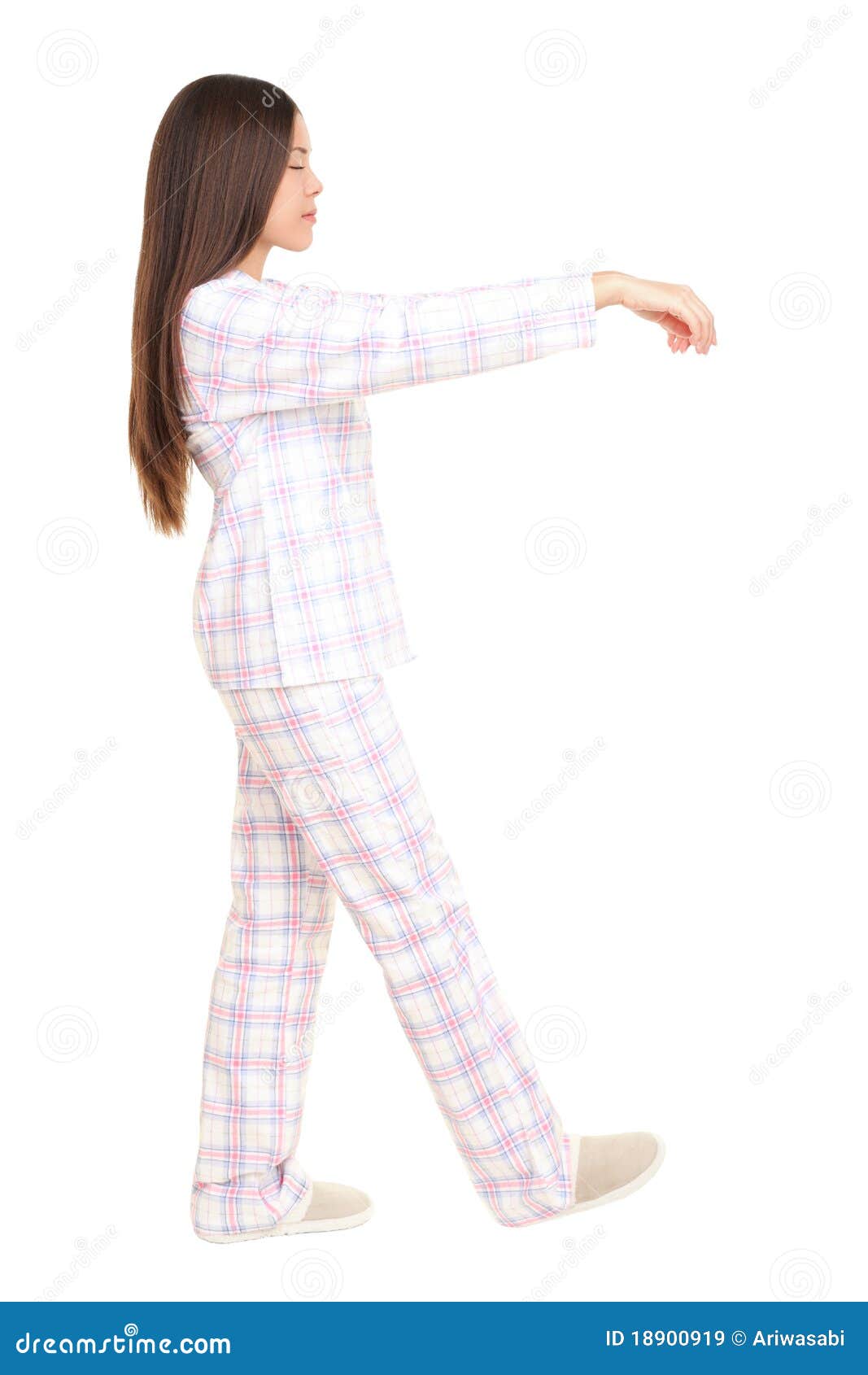 Sleepwalking woman stock image. Image of girl, body, humor - 18900919