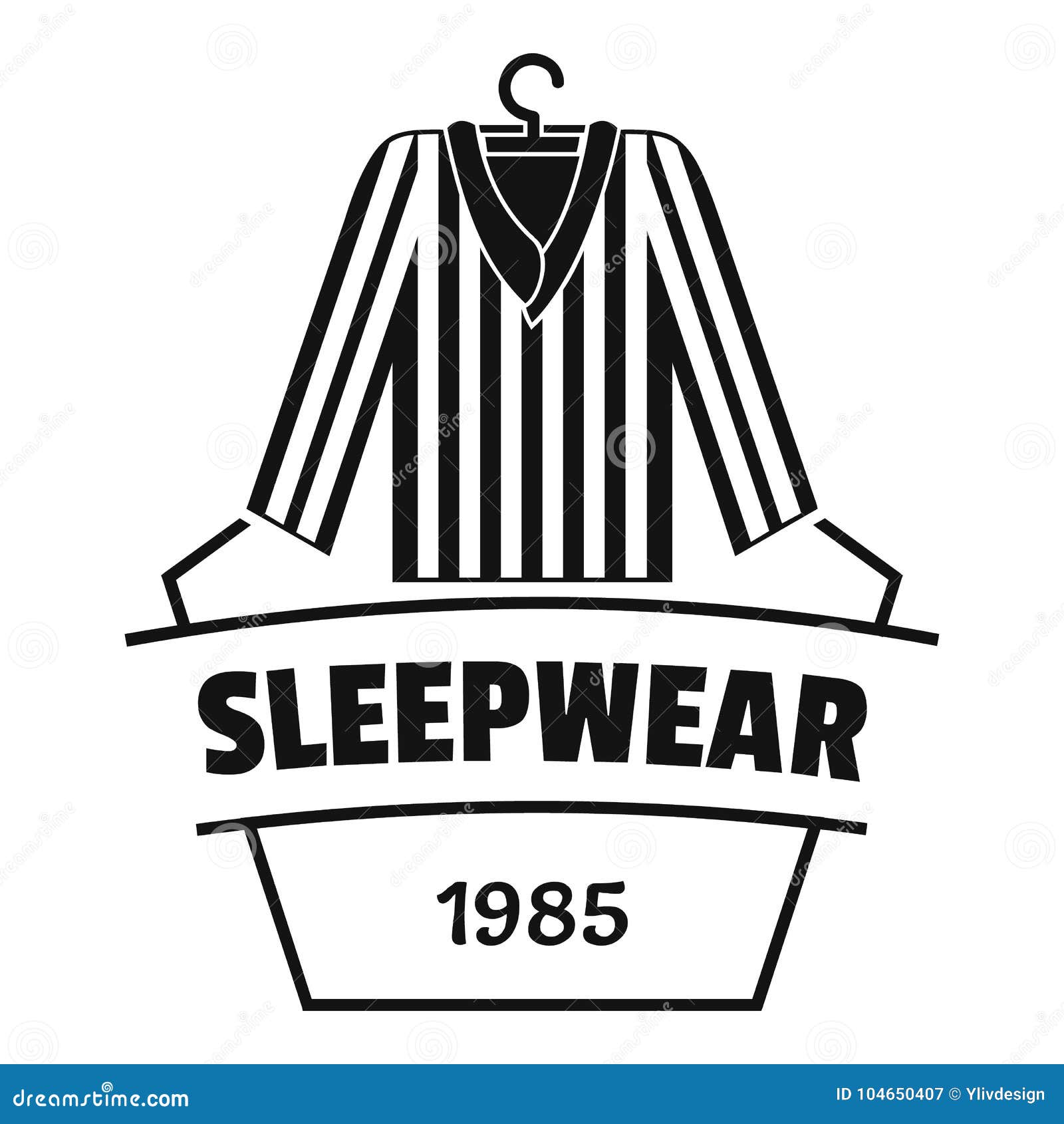 Sleepwear Logo, Simple Black Style Stock Vector - Illustration of party ...