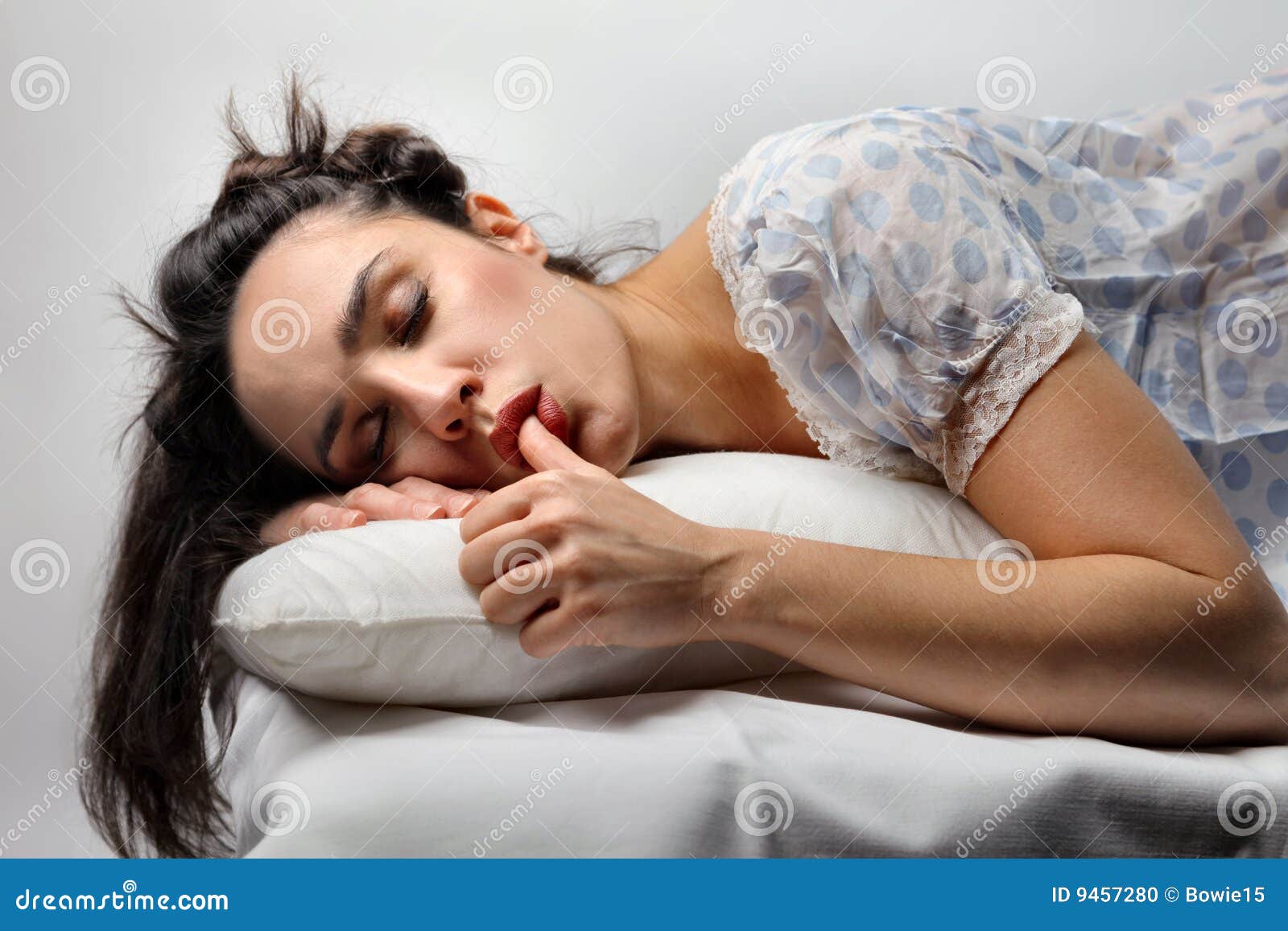 Sleepy stock photo. Image of skin, attractive, finger - 9457280
