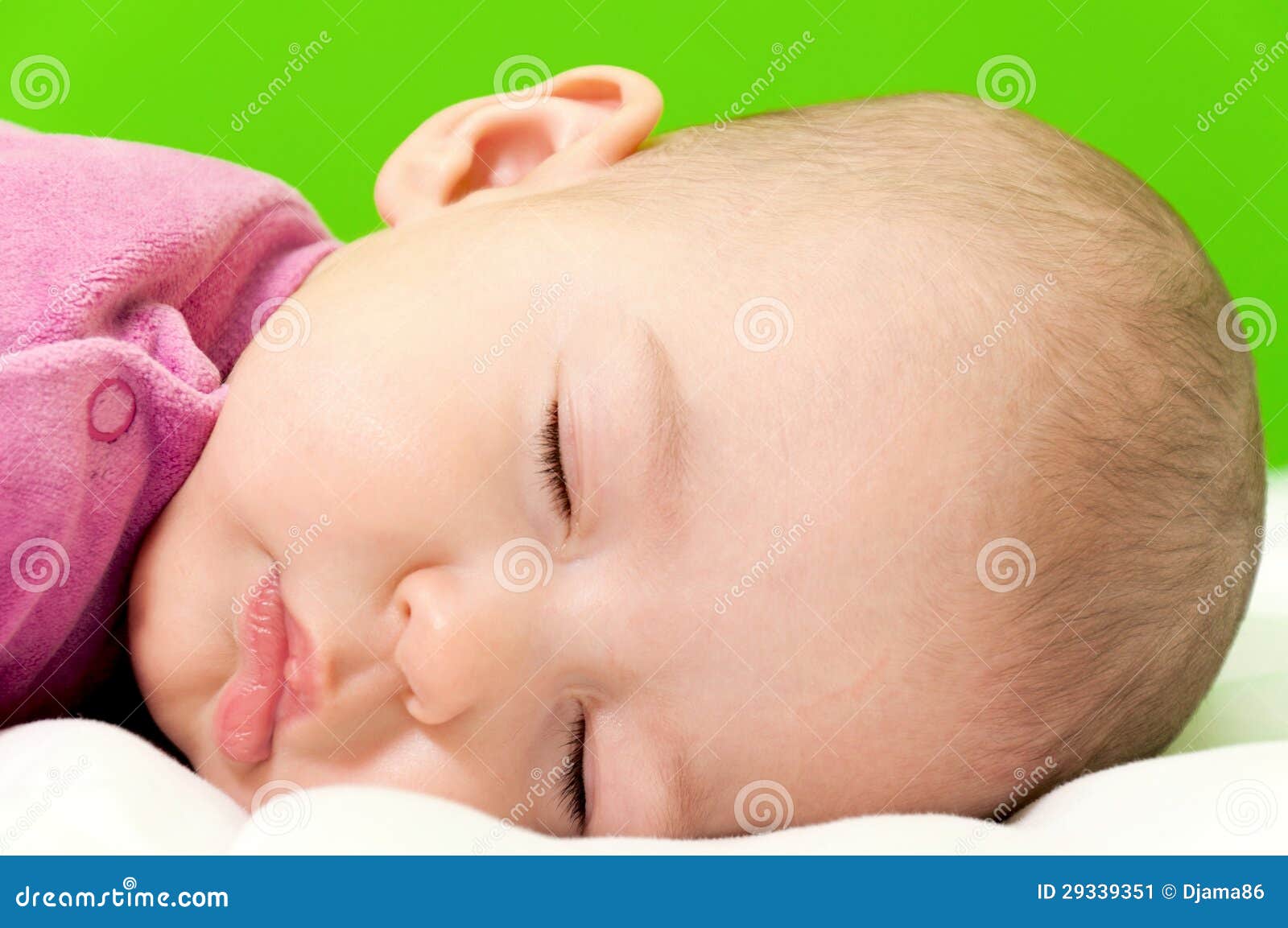 Sleepy baby girl stock image. Image of little, months - 29339351