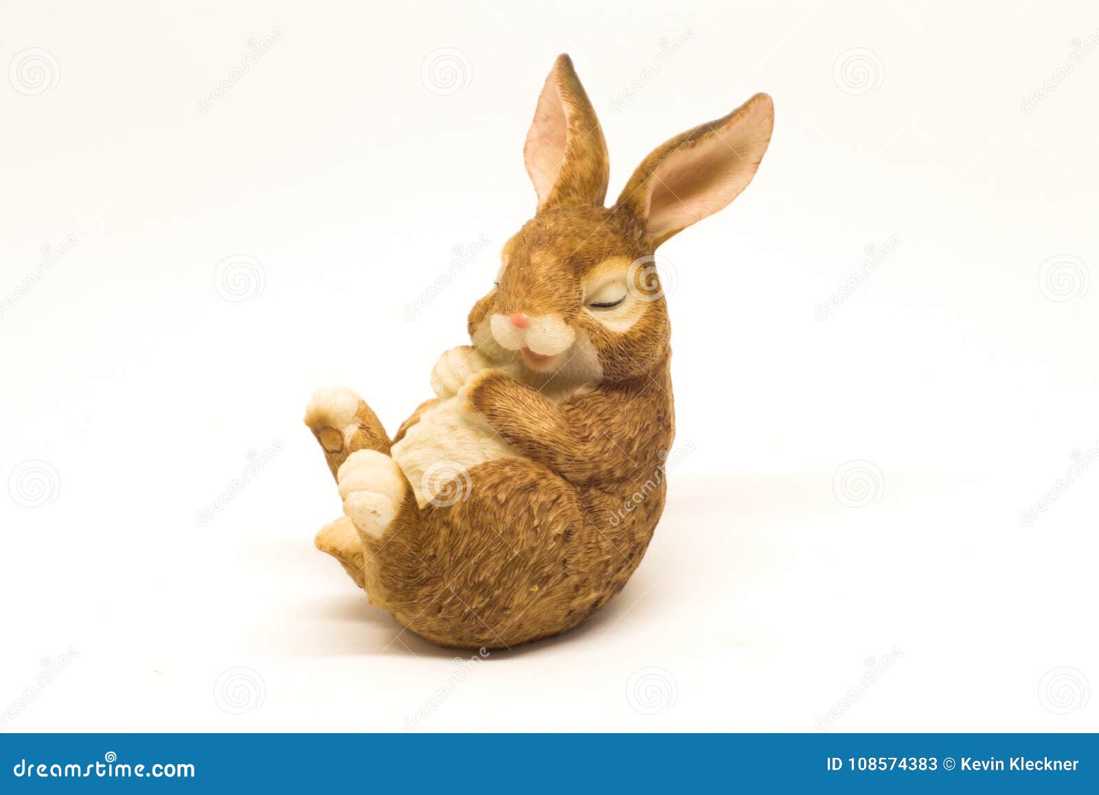 Sleepy brown Easter Bunny stock image. Image of colorful - 108574383