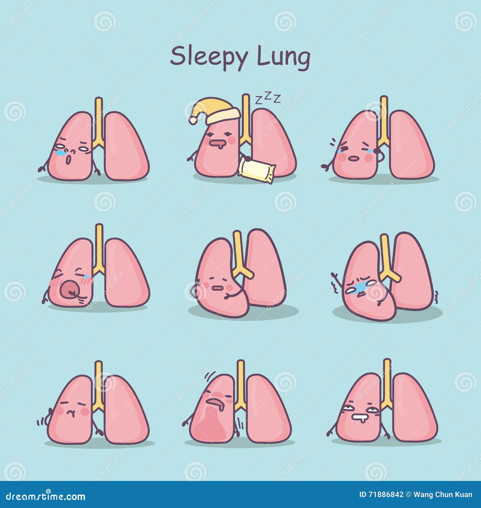 Sleepy Cartoon Tooth Implant Set | CartoonDealer.com #73884927