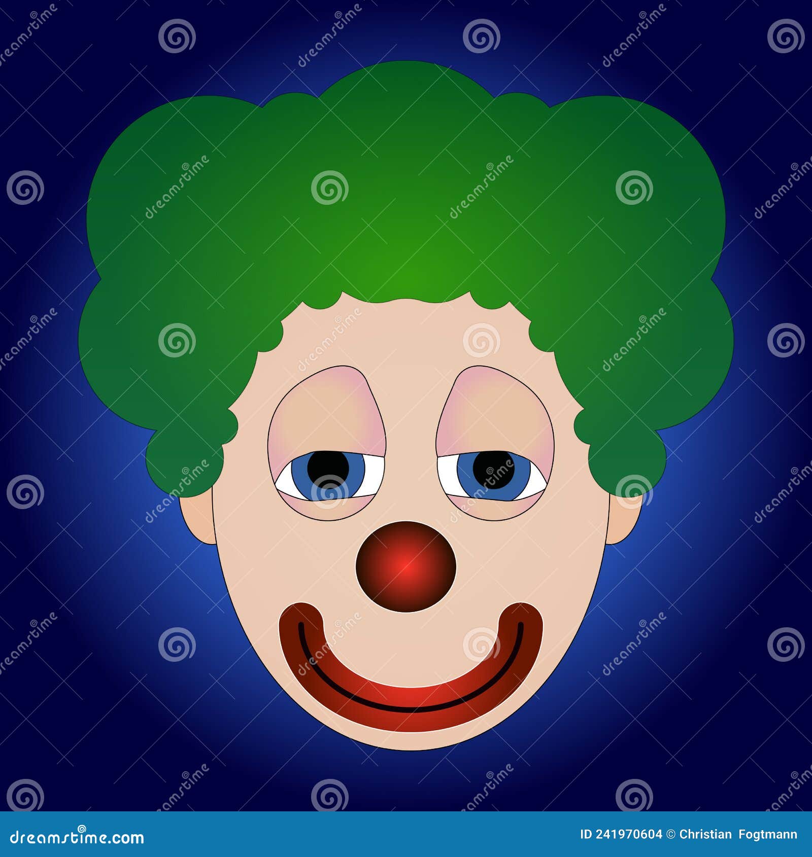 Sleepy Clown Face Icon Vector Stock Vector - Illustration of tired ...