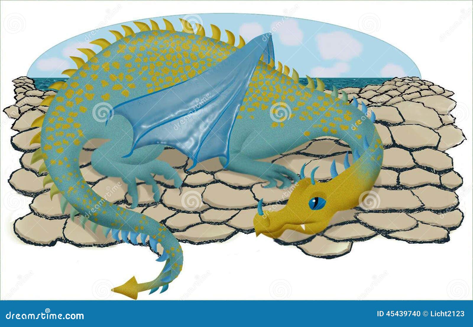Sleepy dragon stock illustration. Illustration of sleepy - 45439740