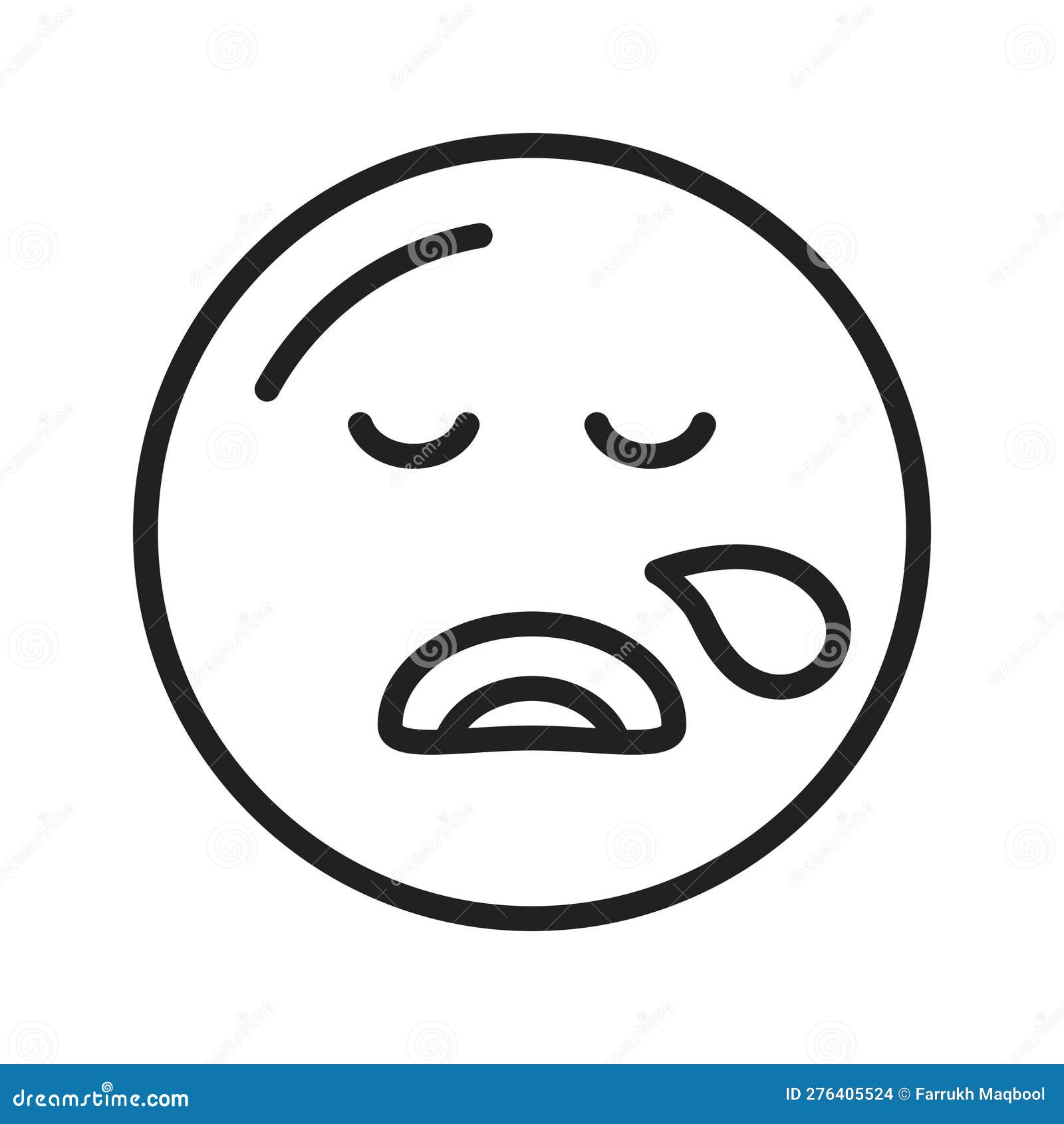 Sleepy Face Icon Vector Image. Suitable for Mobile Apps, Web Apps and ...